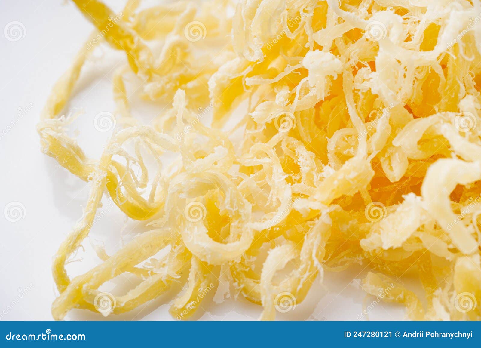 Dried Squid Meat on a White Acrylic Background Stock Image - Image of ...