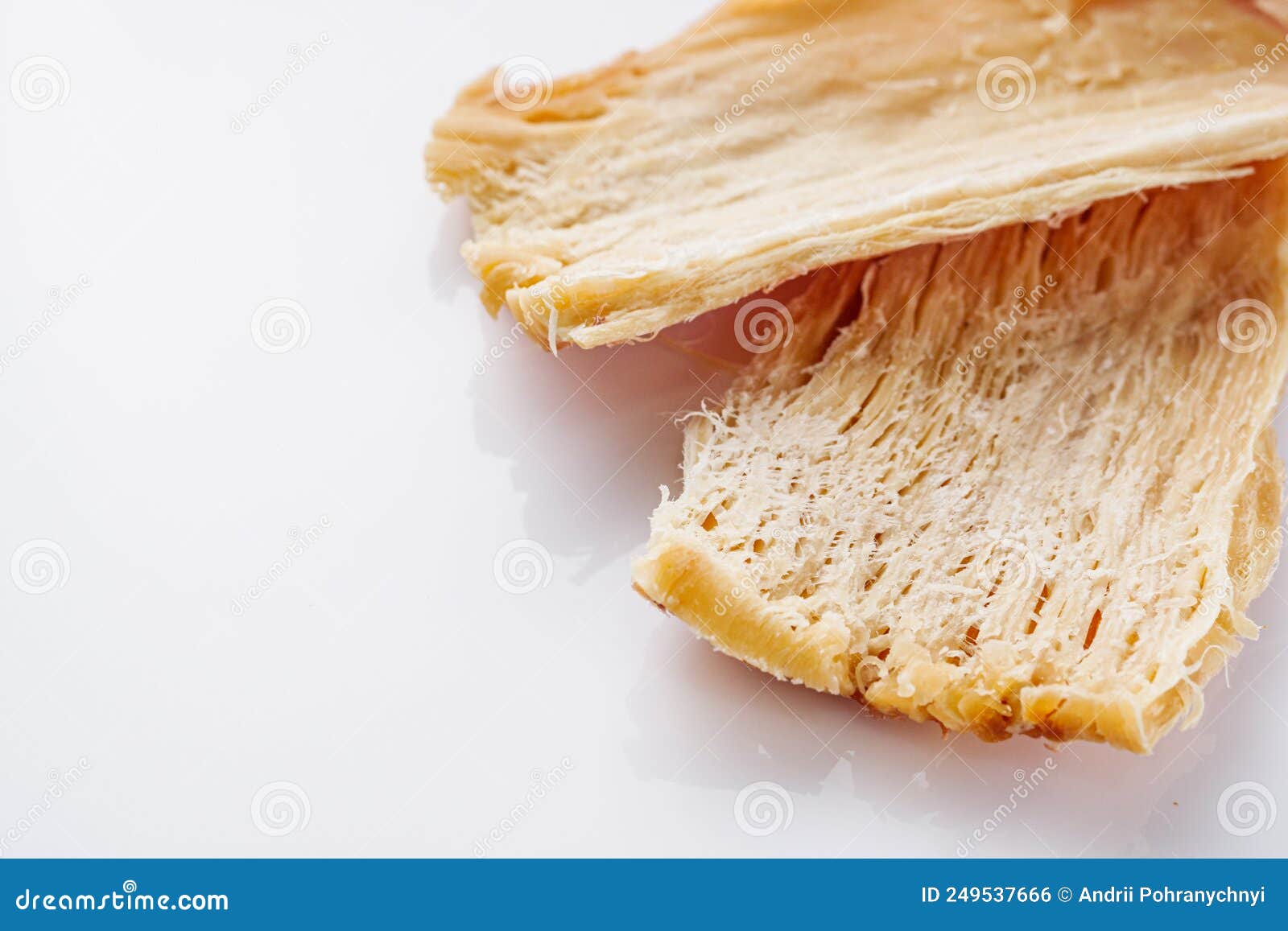 Dried Squid Meat on a White Acrylic Background Stock Photo - Image of ...