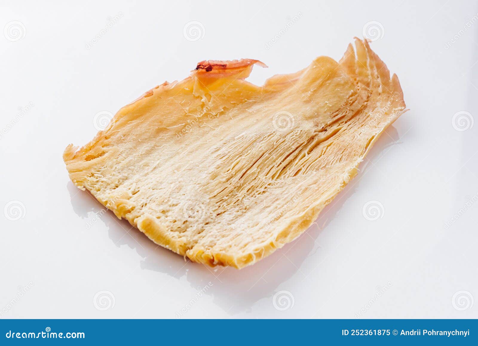 Dried Squid Meat on a White Acrylic Background Stock Image - Image of ...