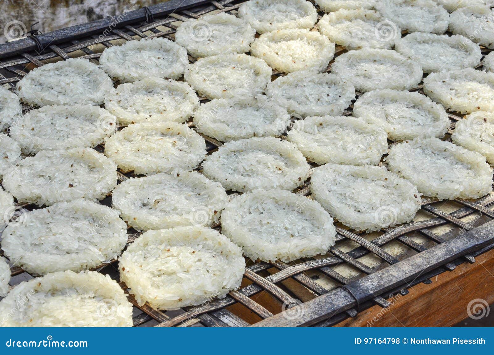 Dried Sticky Rice Cakes stock photo. Image of glutinous - 97164798