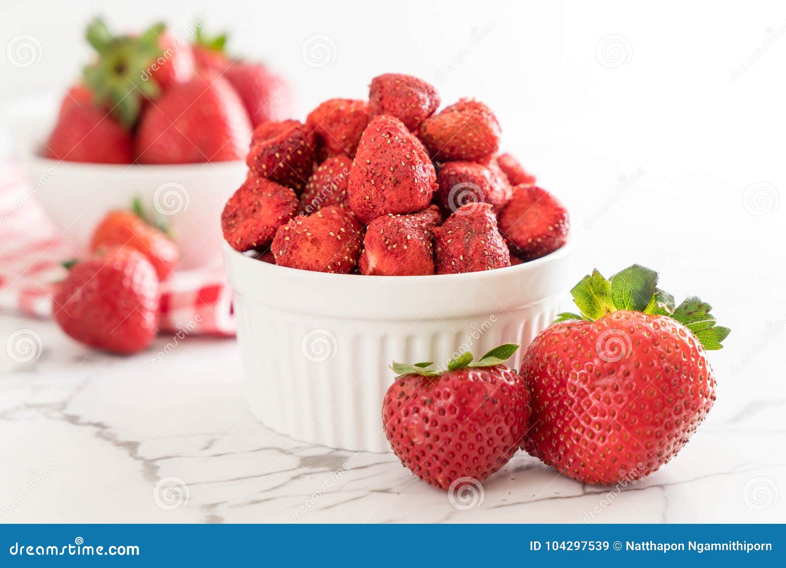 Dried strawberry snack stock image. Image of white, organic - 104297539