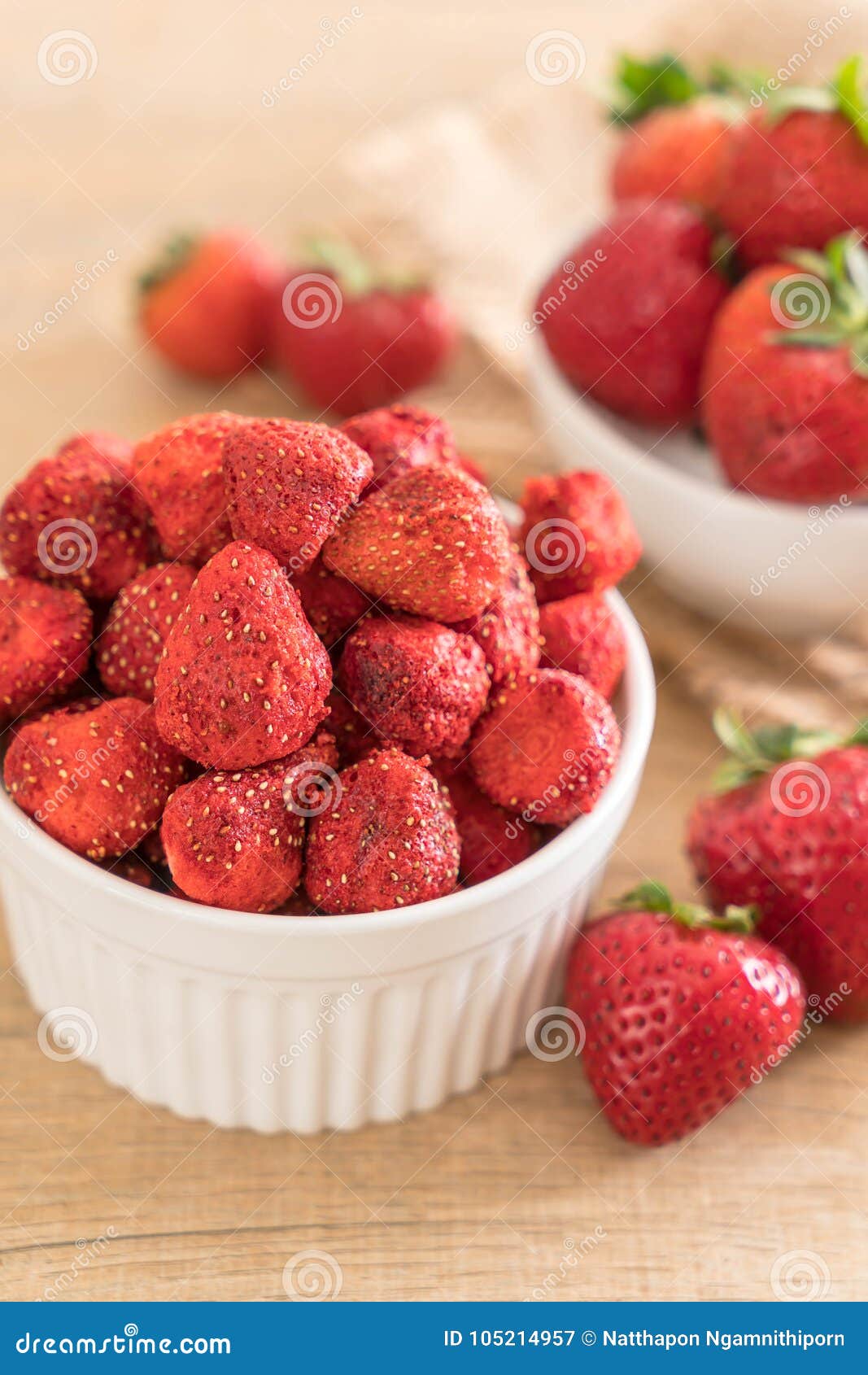 Dried strawberry snack stock image. Image of closeup - 105214957