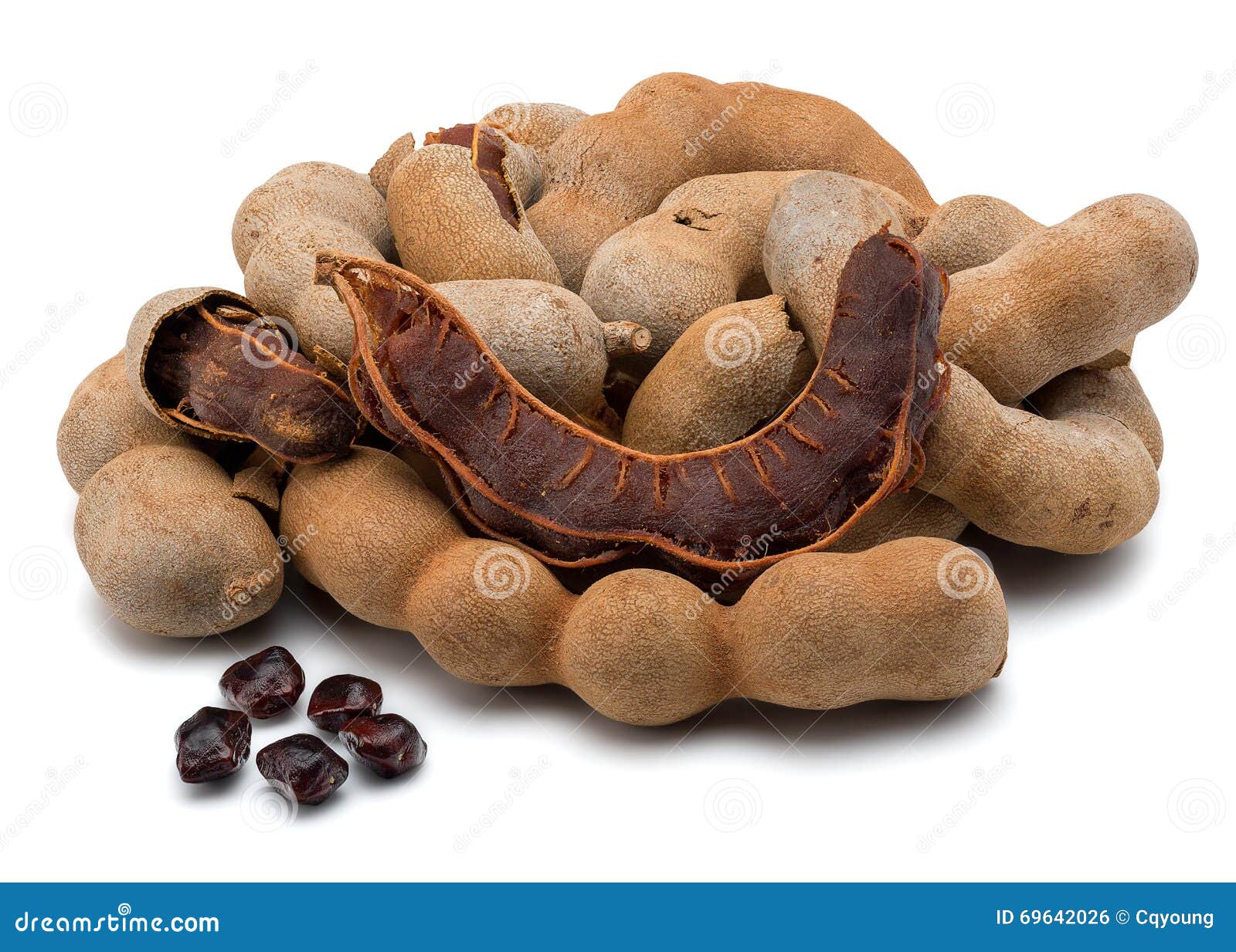 Dried Tamarind Fruit stock photo. Image of shell, fruit - 69642026
