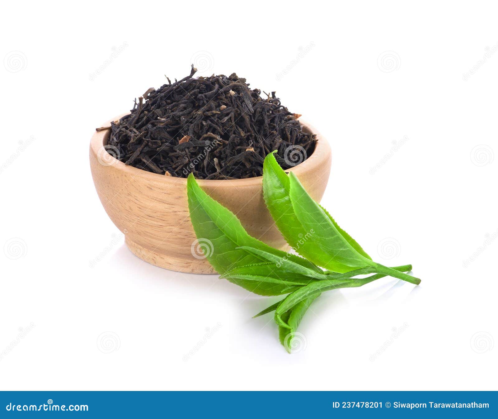 Dried Tea Leaves Isolated on White Background Stock Image - Image of ...
