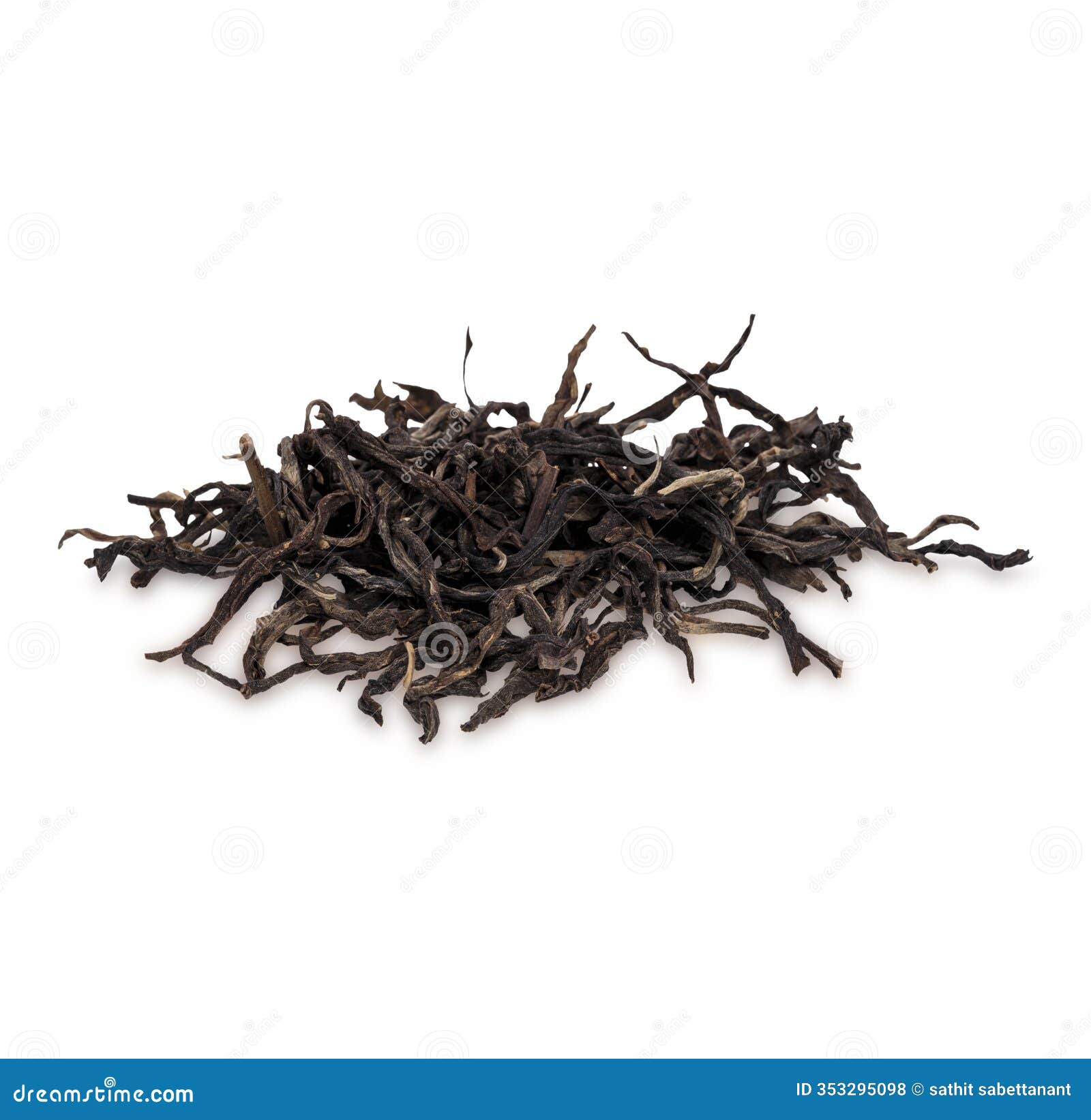 Dried Tea Leaves Isolated on White Background Stock Photo - Image of ...
