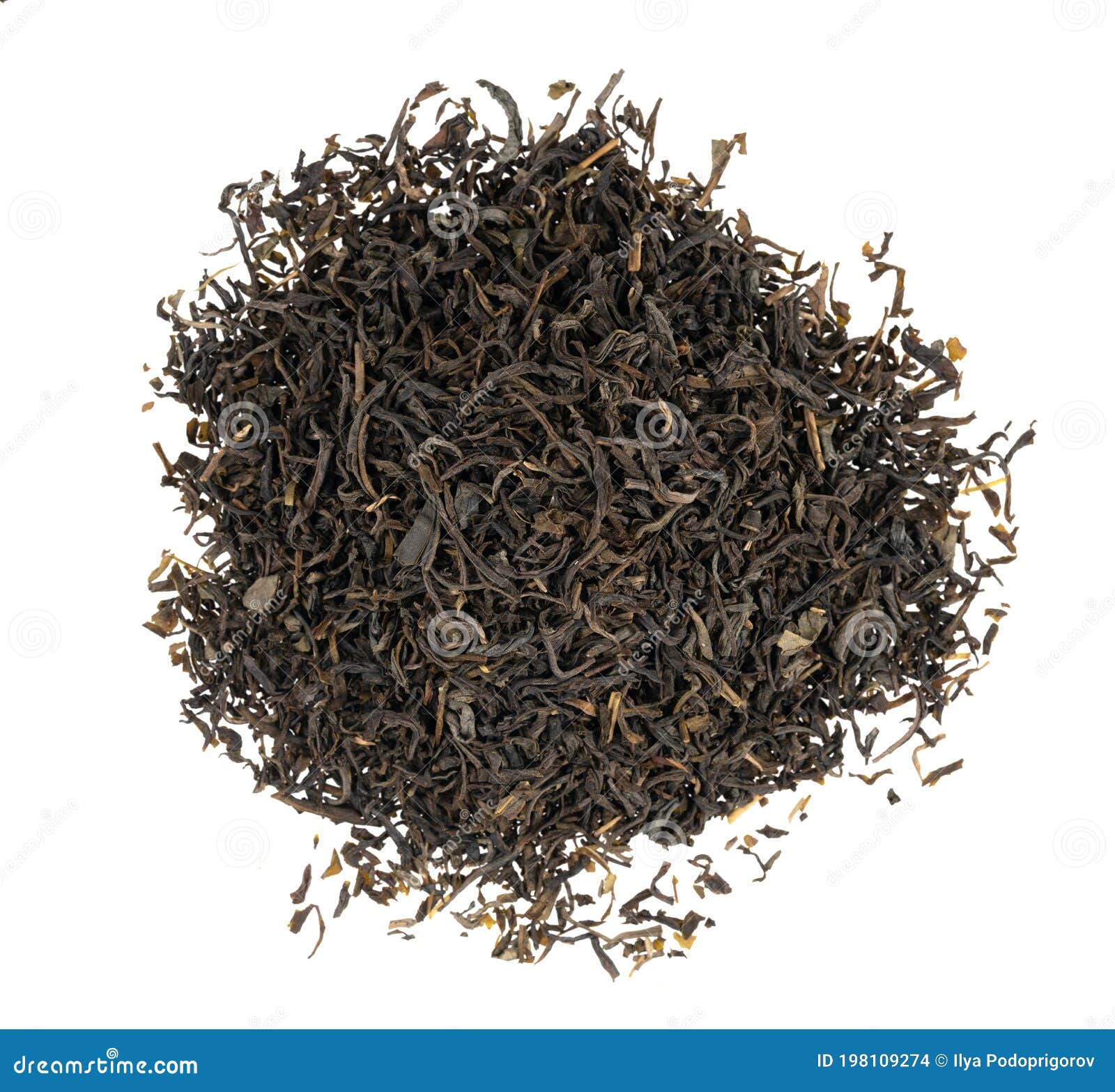 Dried Tea Leaves Isolated on White Background Texture Stock Photo ...