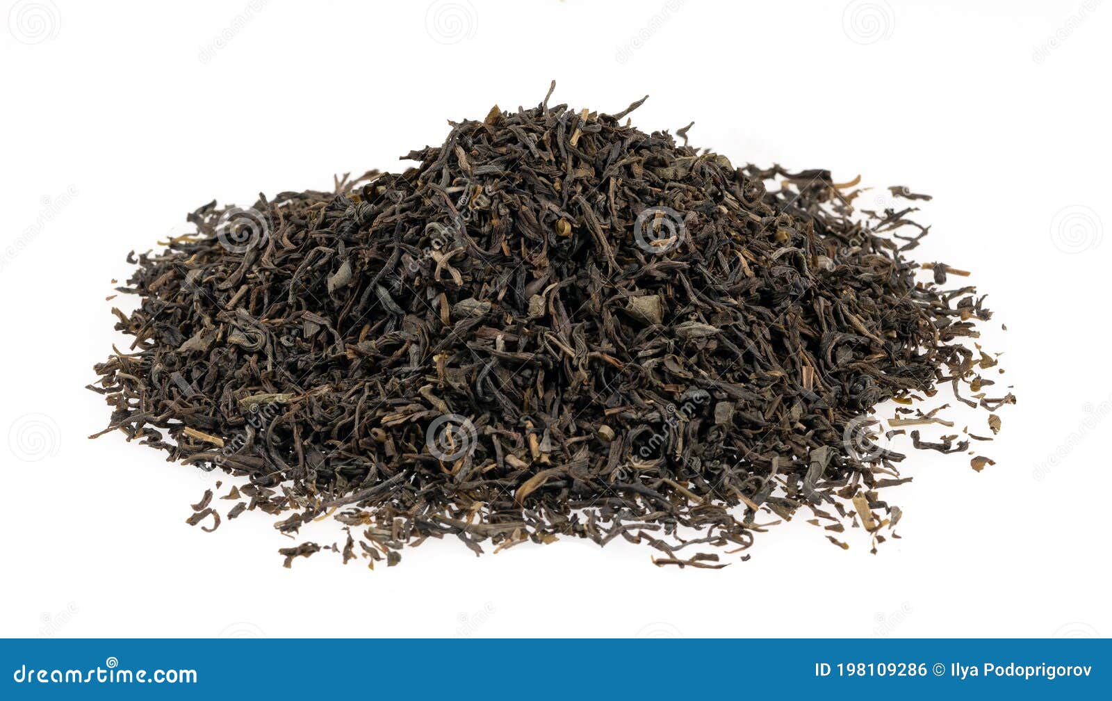 Dried Tea Leaves Isolated on White Background Texture Stock Photo ...