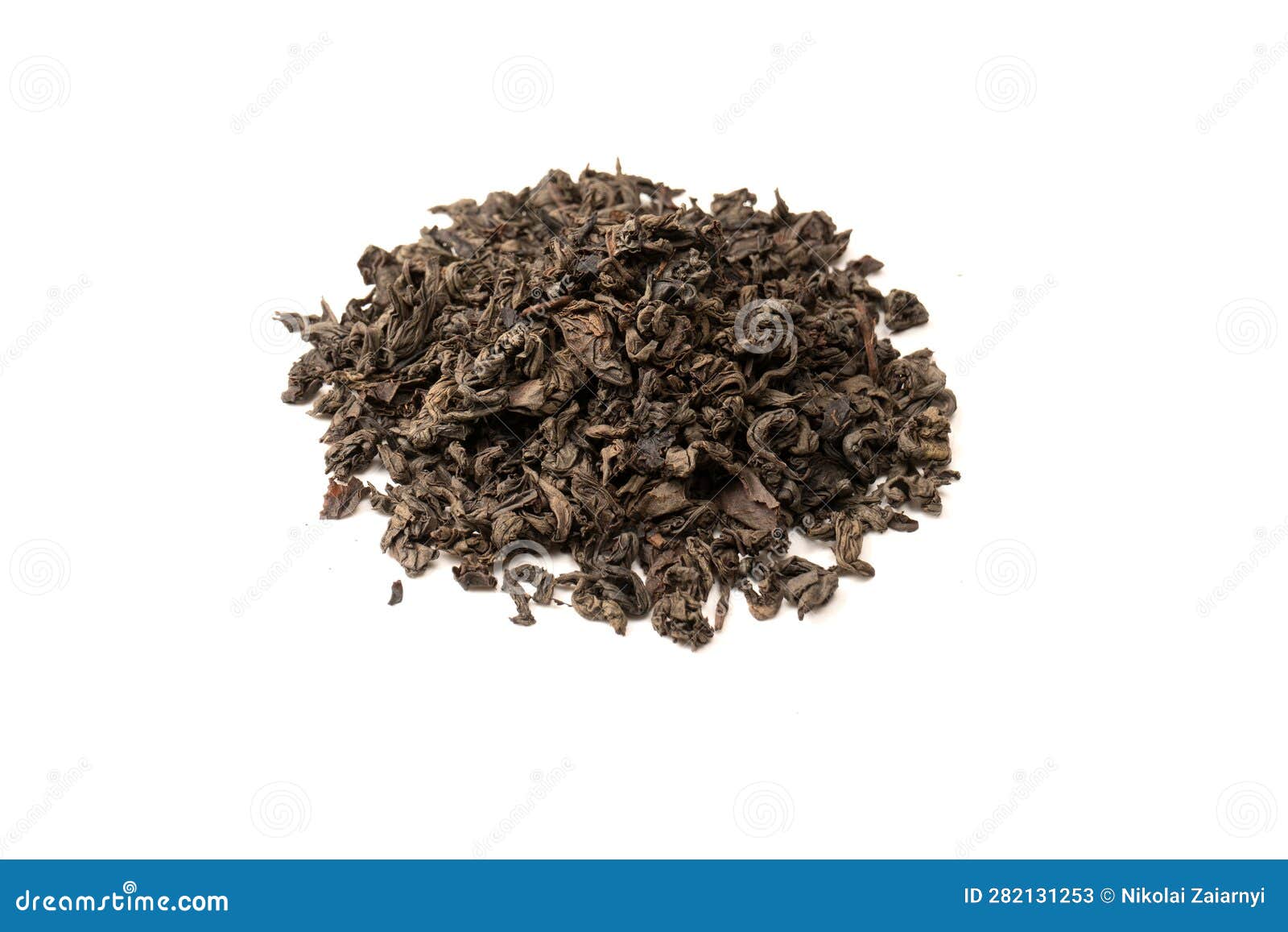 Dried Tea Leaves Isolated on a White Background Stock Image - Image of ...