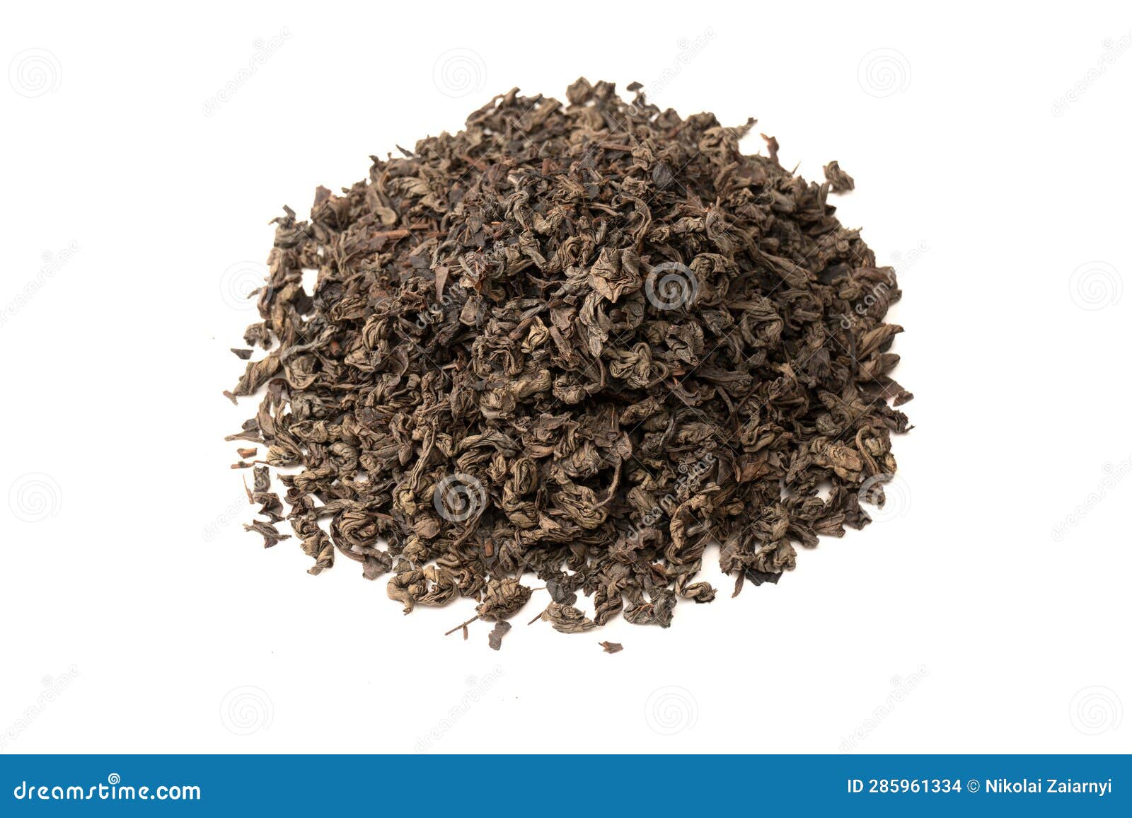 Dried Tea Leaves Isolated on a White Background Stock Photo - Image of ...