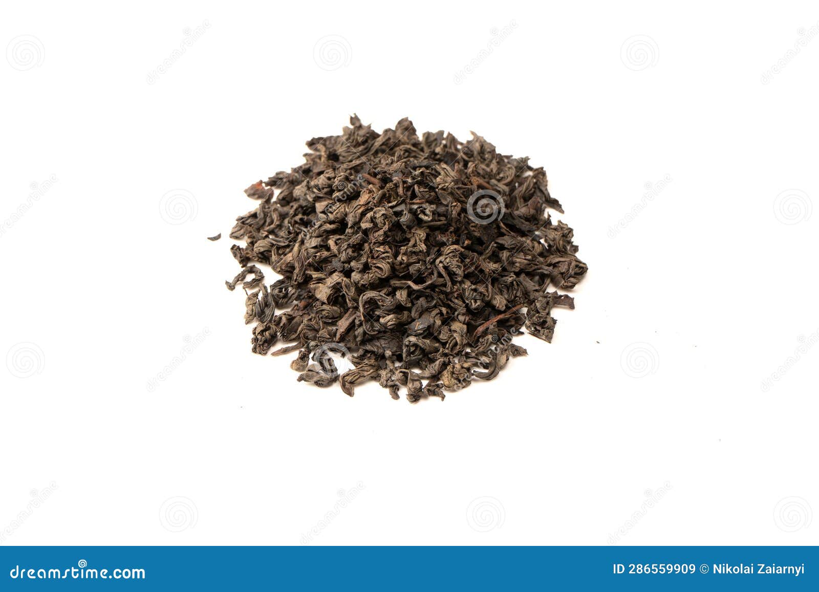 Dried Tea Leaves Isolated on a White Background Stock Image - Image of ...