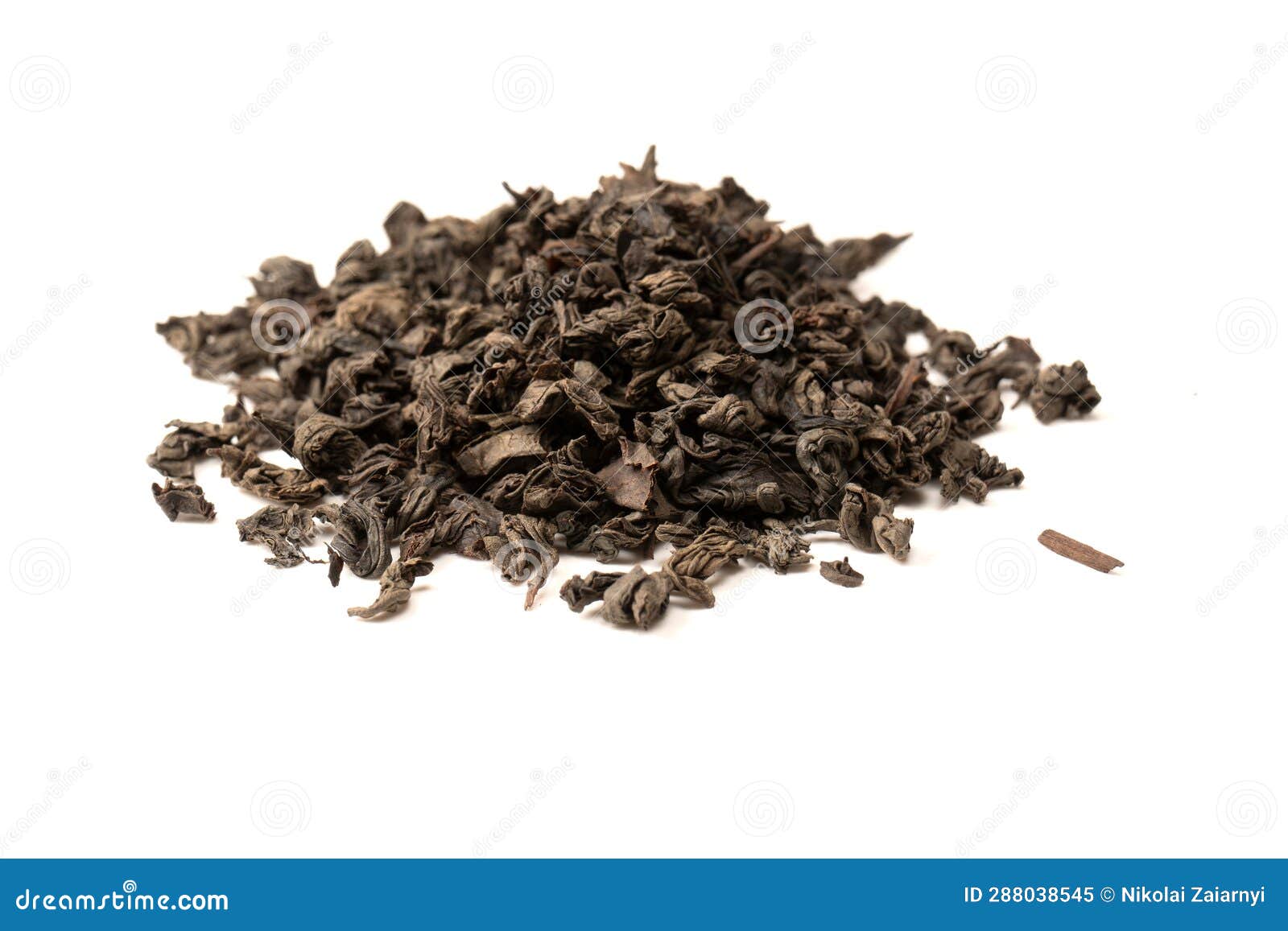 Dried Tea Leaves Isolated on a White Background Stock Image - Image of ...