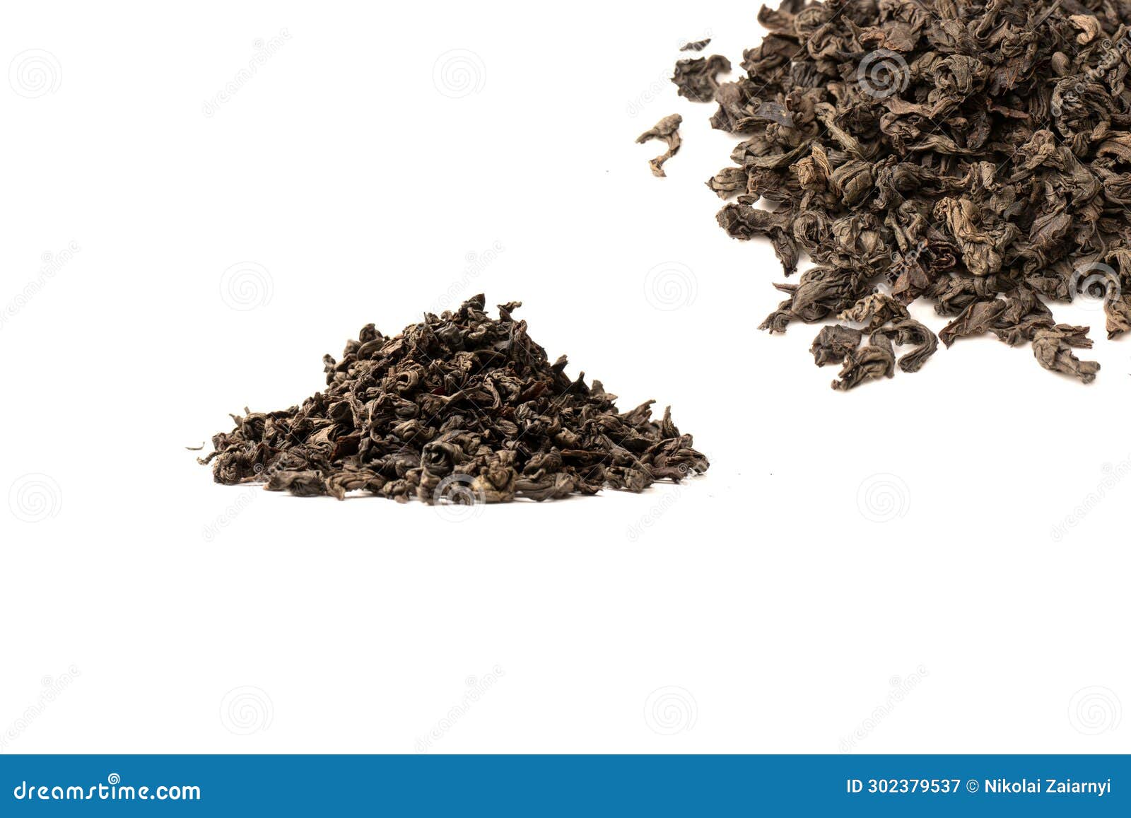 Dried Tea Leaves Isolated on a White Background Stock Image - Image of ...