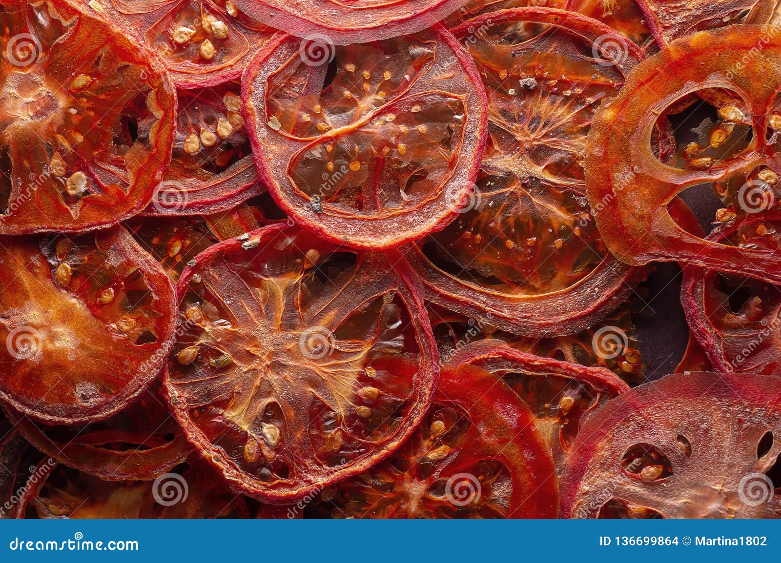 Dried Tomato Chips. Crispy Dehydrated Tomato Slices Stock Photo - Image ...
