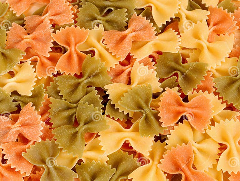 Dried Tri-colored Farfalle Pasta Stock Photo - Image of italy, calories ...