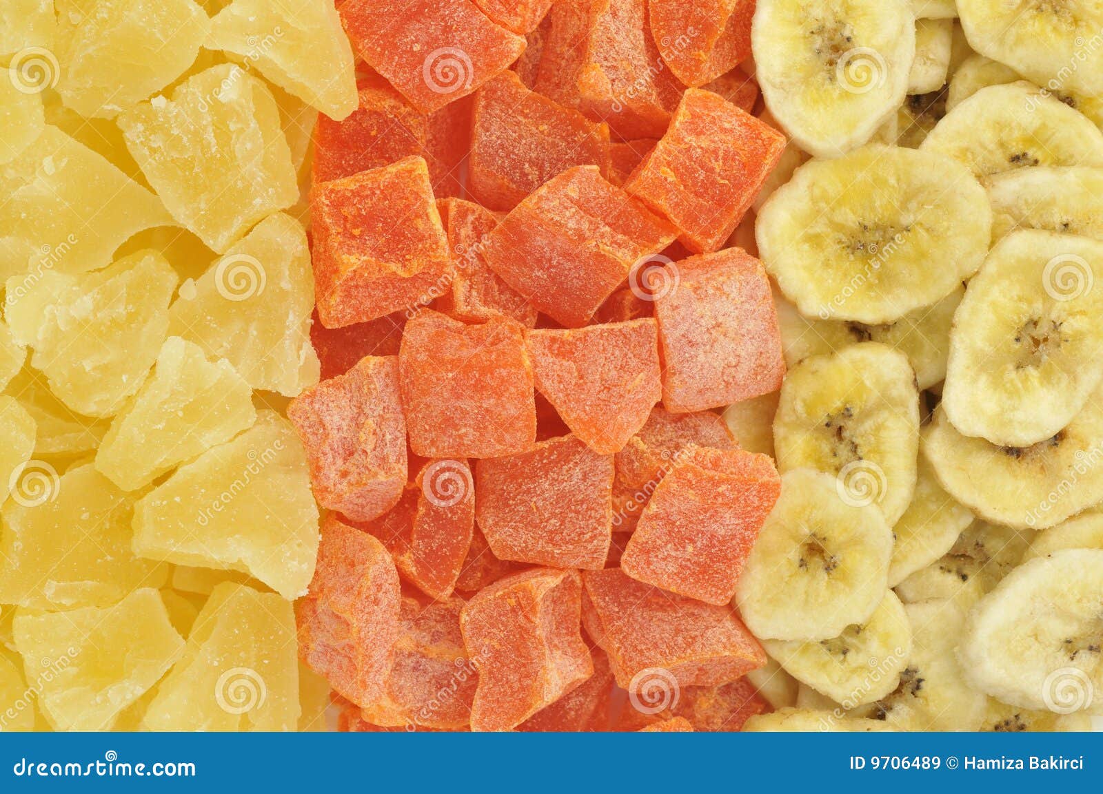 Dried Tropical Fruits Background Stock Image - Image of orange, yellow ...