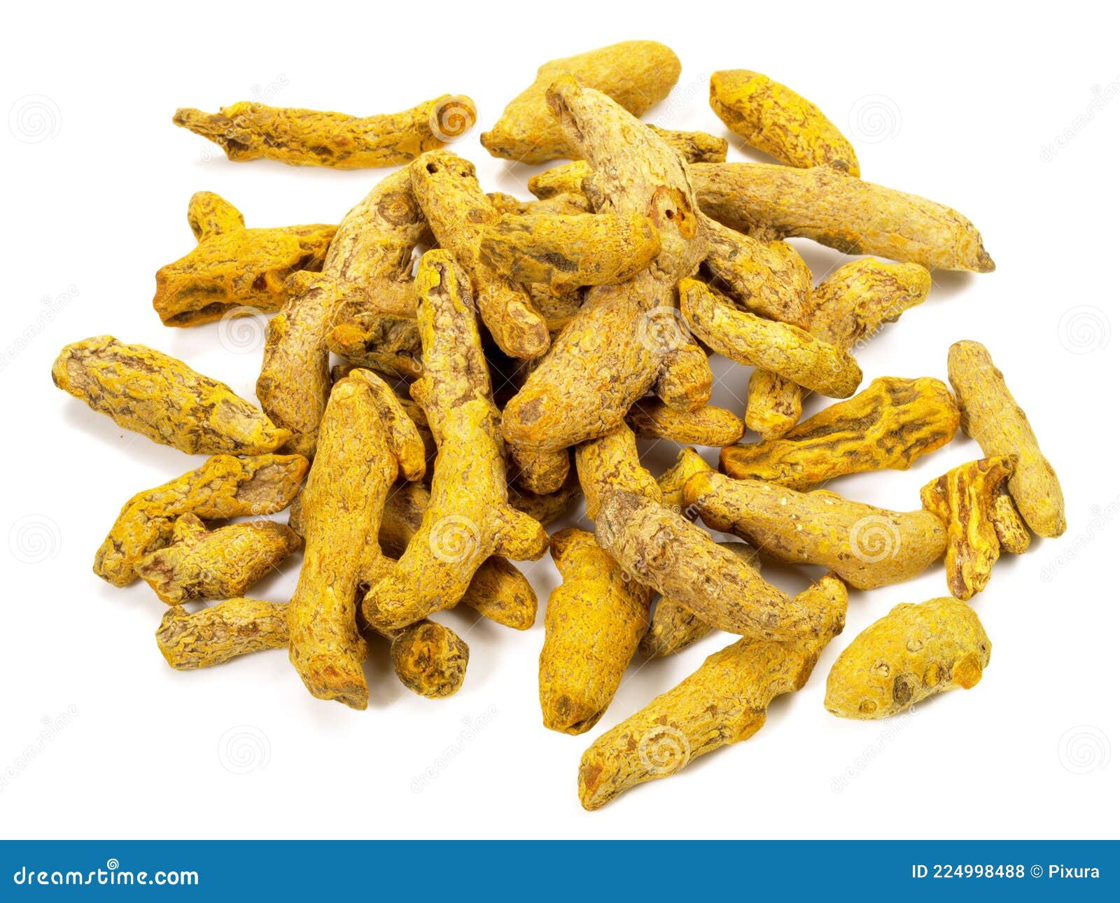 Dried Tumeric Root on White Background - Isolated Stock Photo - Image ...