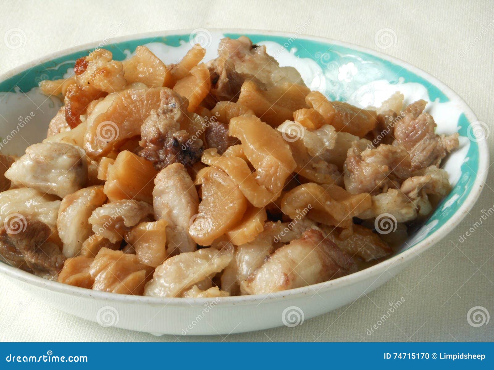 Dried Turnip Stir Fried Pork Stock Photo - Image of unique, food: 74715170
