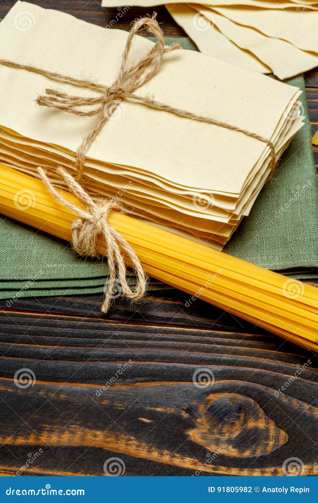Dried Uncooked Lasagna Pasta Sheets Stock Photo - Image of cuisine ...