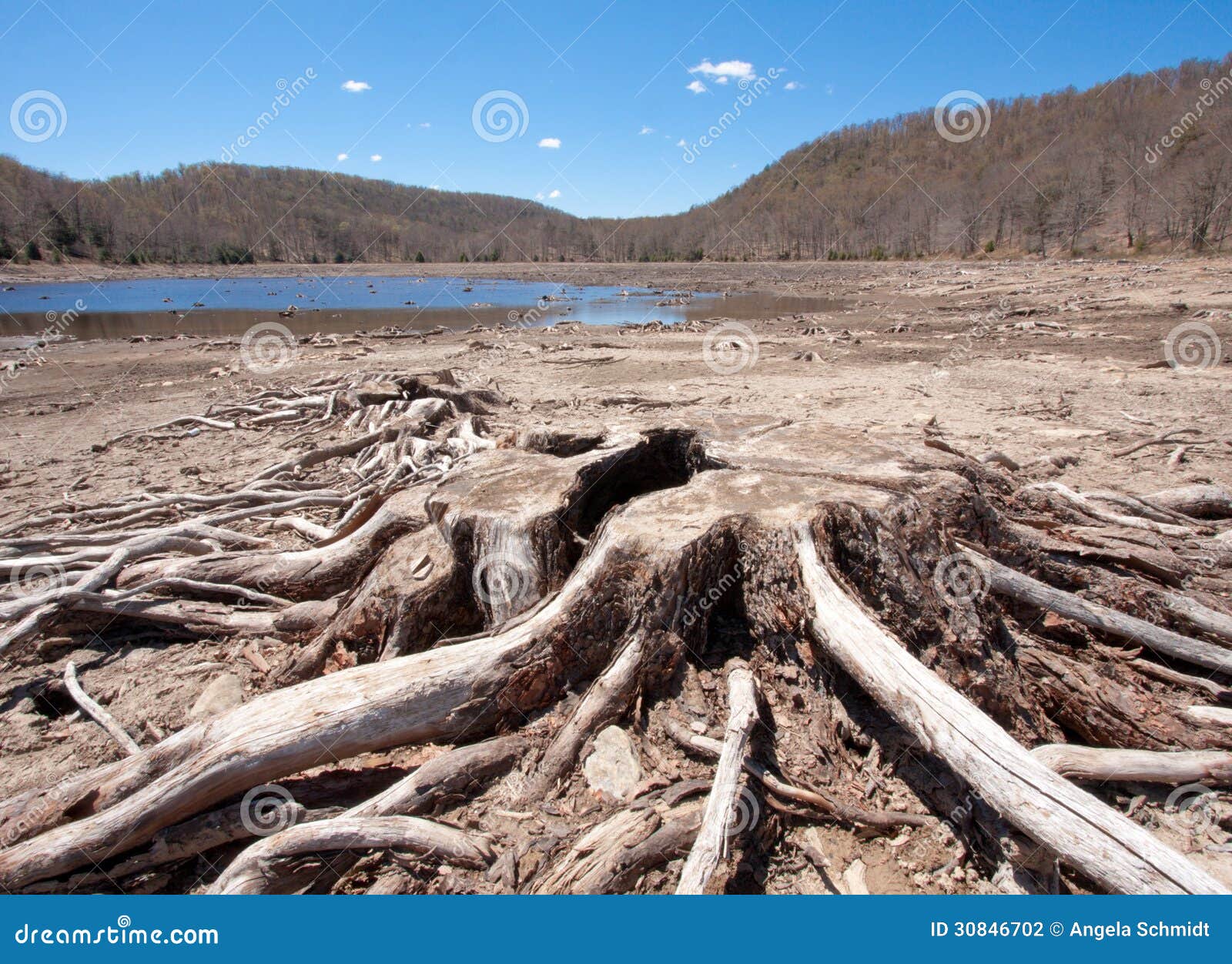 Dried Up Lake stock photo. Image of weathered, eroded - 30846702