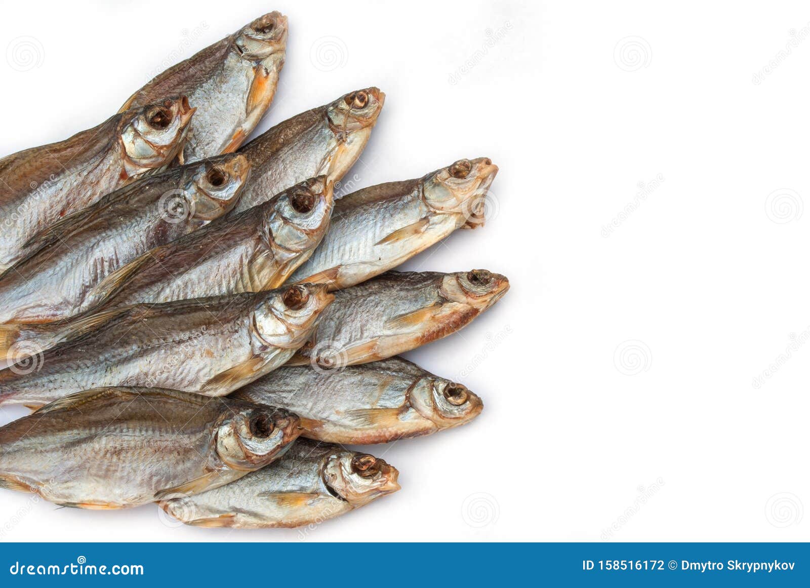 Dried Vobla on a White Background Stock Photo - Image of healthy ...