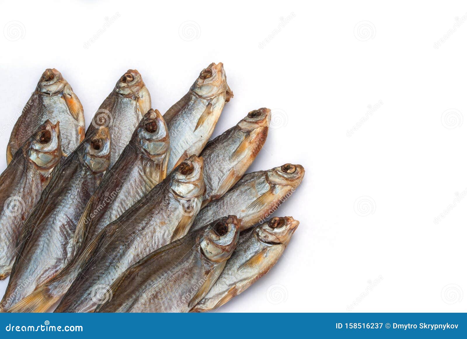 Dried Vobla on a White Background Stock Image - Image of dried, gourmet ...