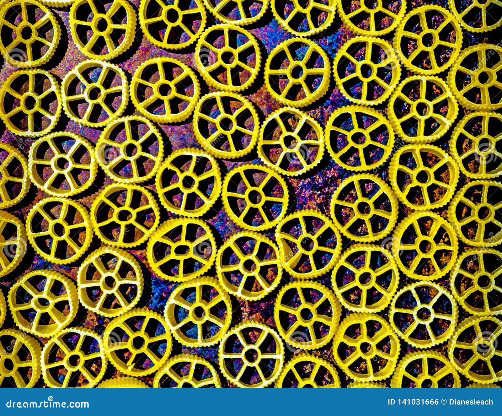 Dried Wagon Wheel Pasta on a Multicolor Background Stock Photo - Image ...