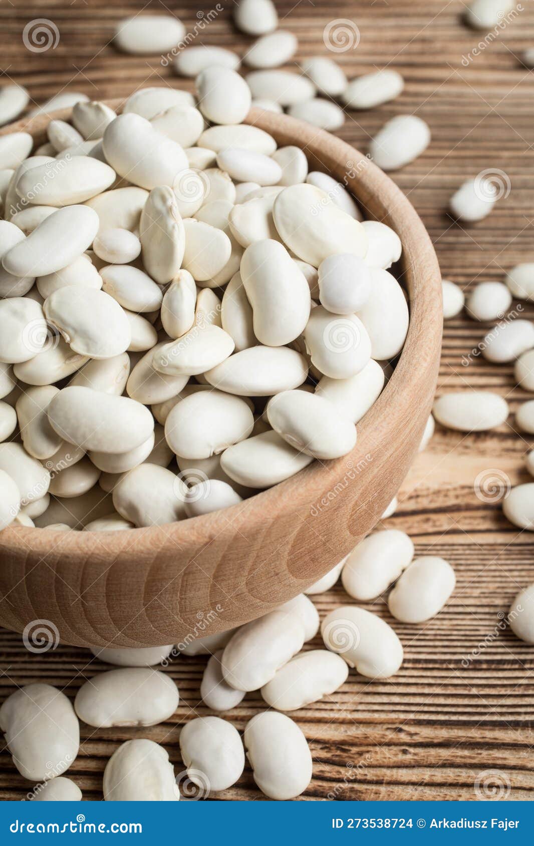 Dried white bean stock photo. Image of dried, bowl, wooden - 273538724