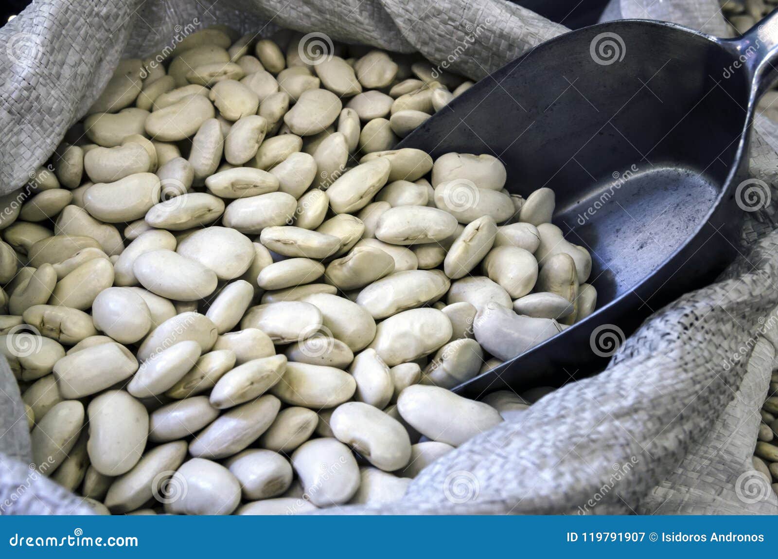 Dried White Big Beans in a Bag Stock Image - Image of closeup, natural ...