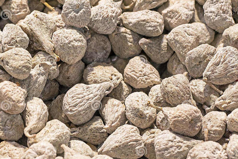 Dried White Figs in Bulk in a Container Stock Photo - Image of dried ...