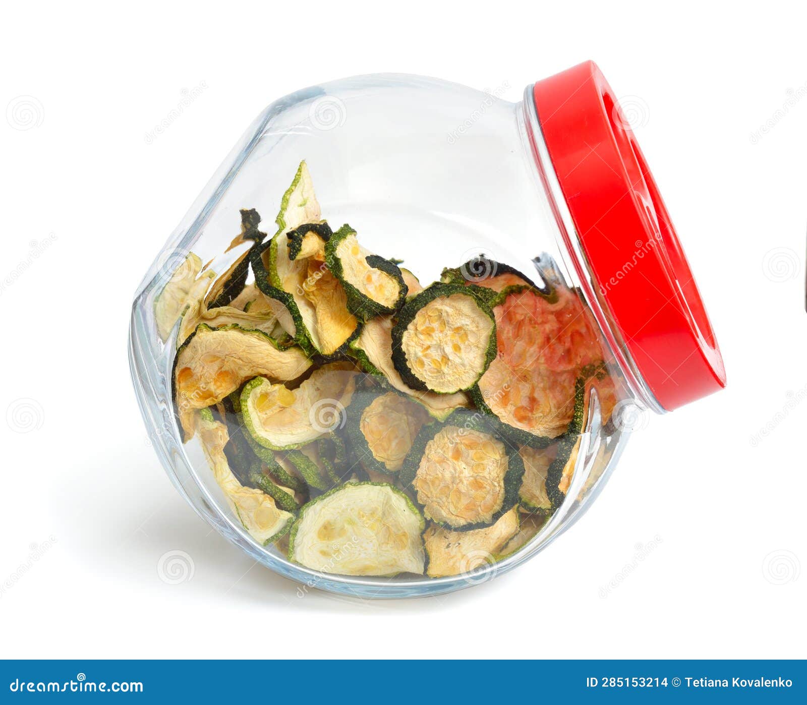 Dried Zucchini Slices Isolated on White Background Stock Photo - Image ...