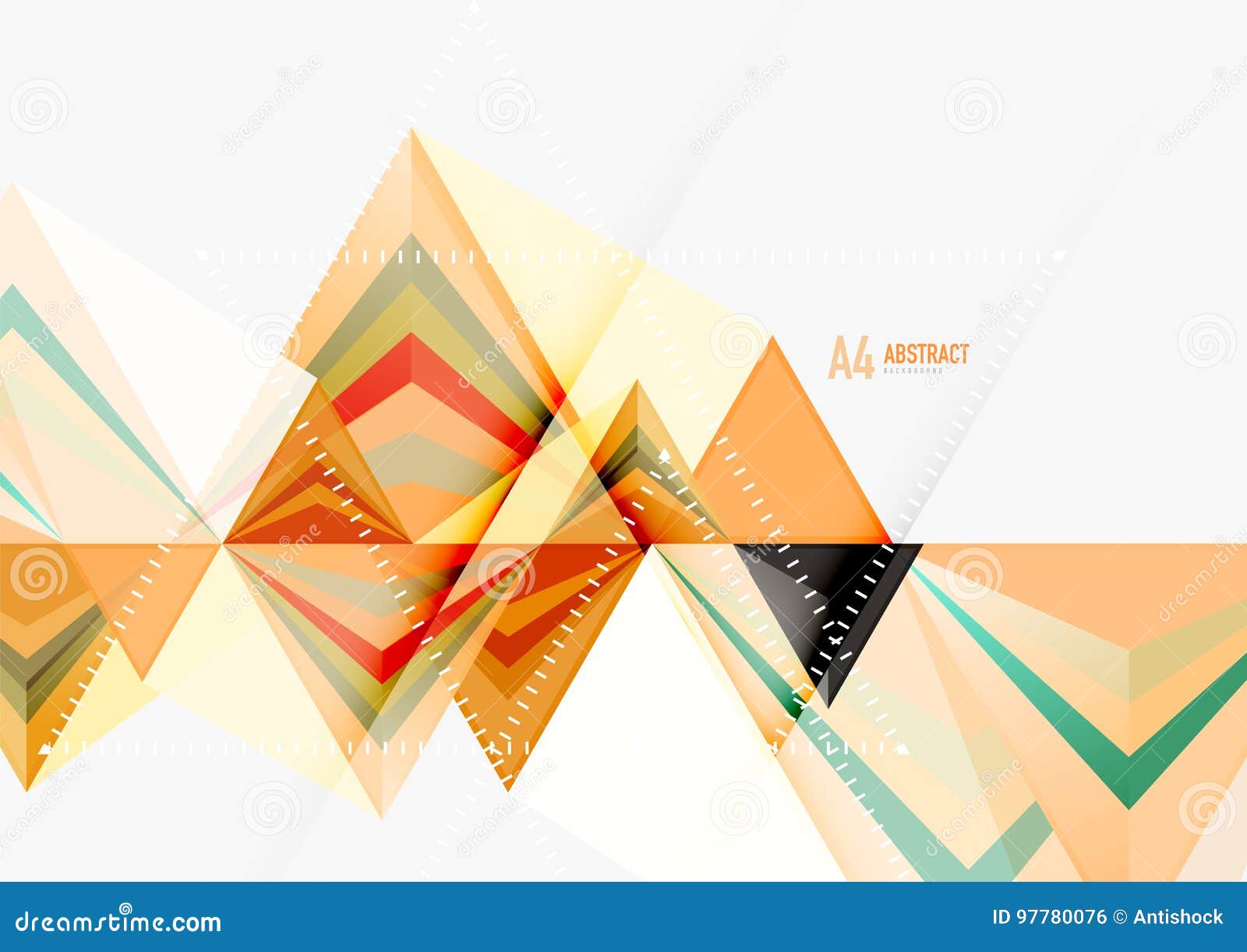 Driehoekig Laag Poly Vectora4 Grootte Geometrisch Abstract Malplaatje ...