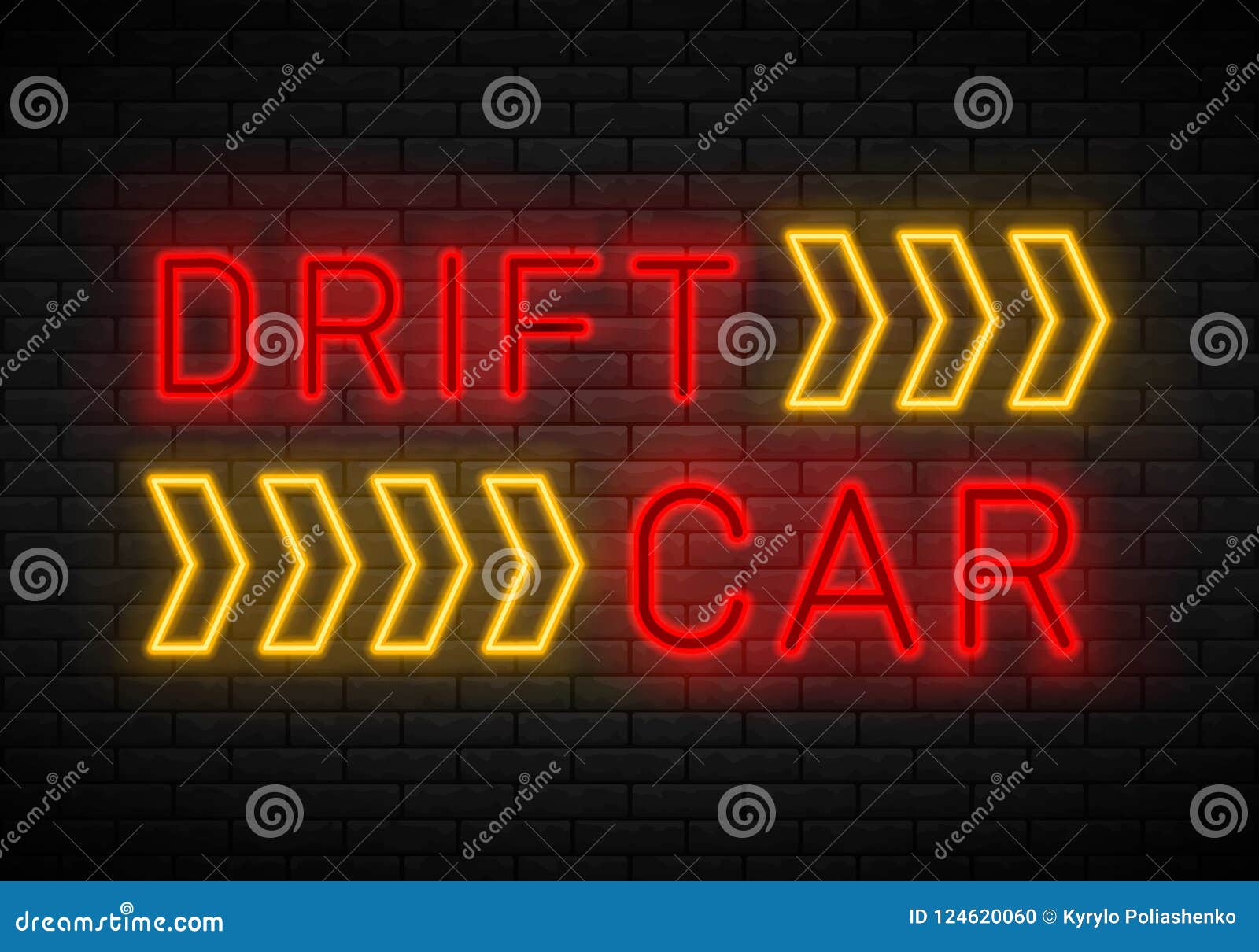 Drift Show Racing. stock vector. Illustration of performance - 124620060