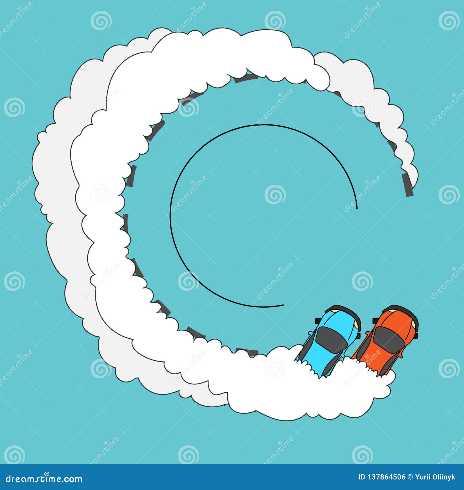 Drift smoke screen stock vector. Illustration of transport - 137864506