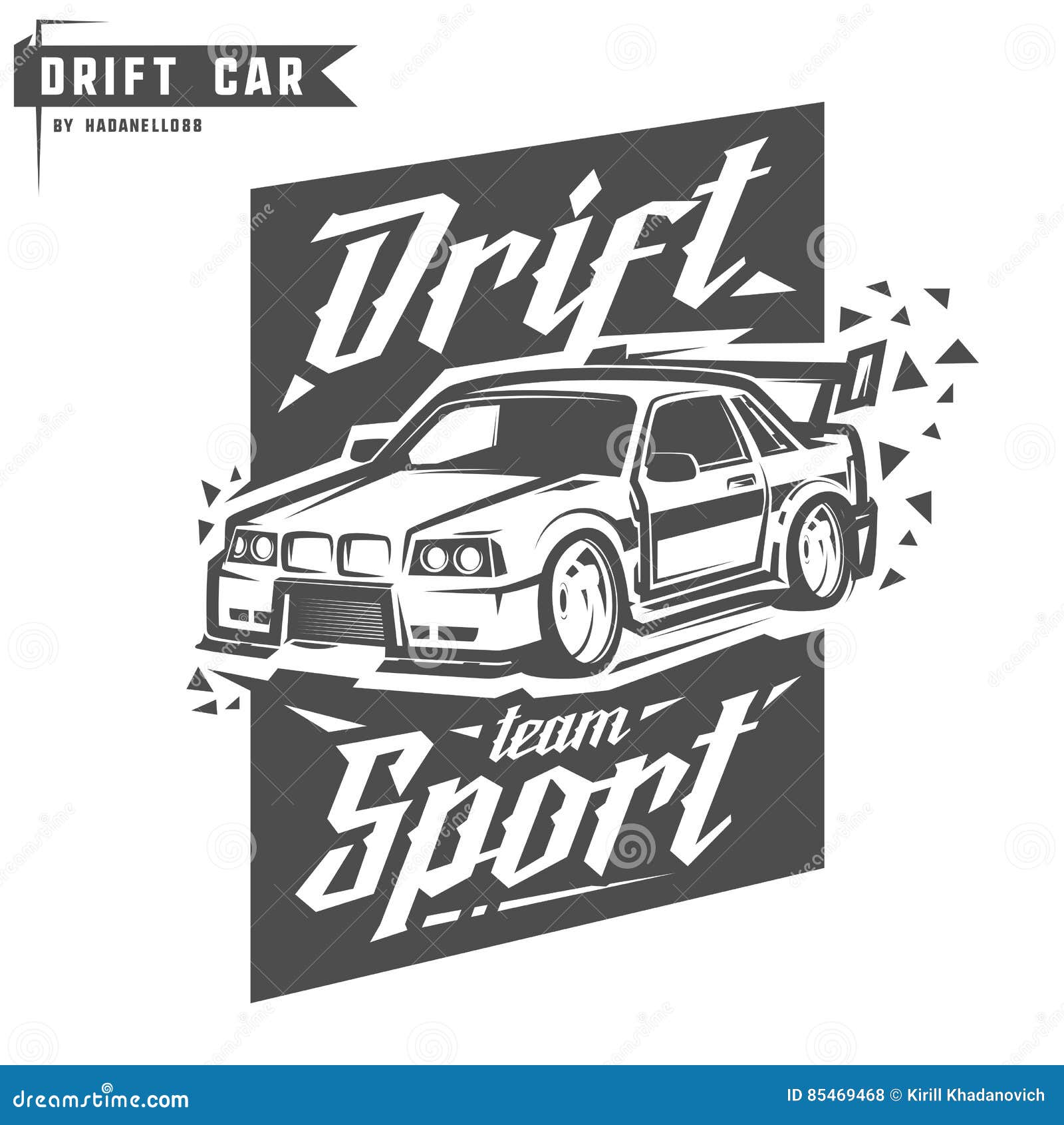 Drift Sport Team Print for T-shirt,emblems and Logo. Stock Vector ...