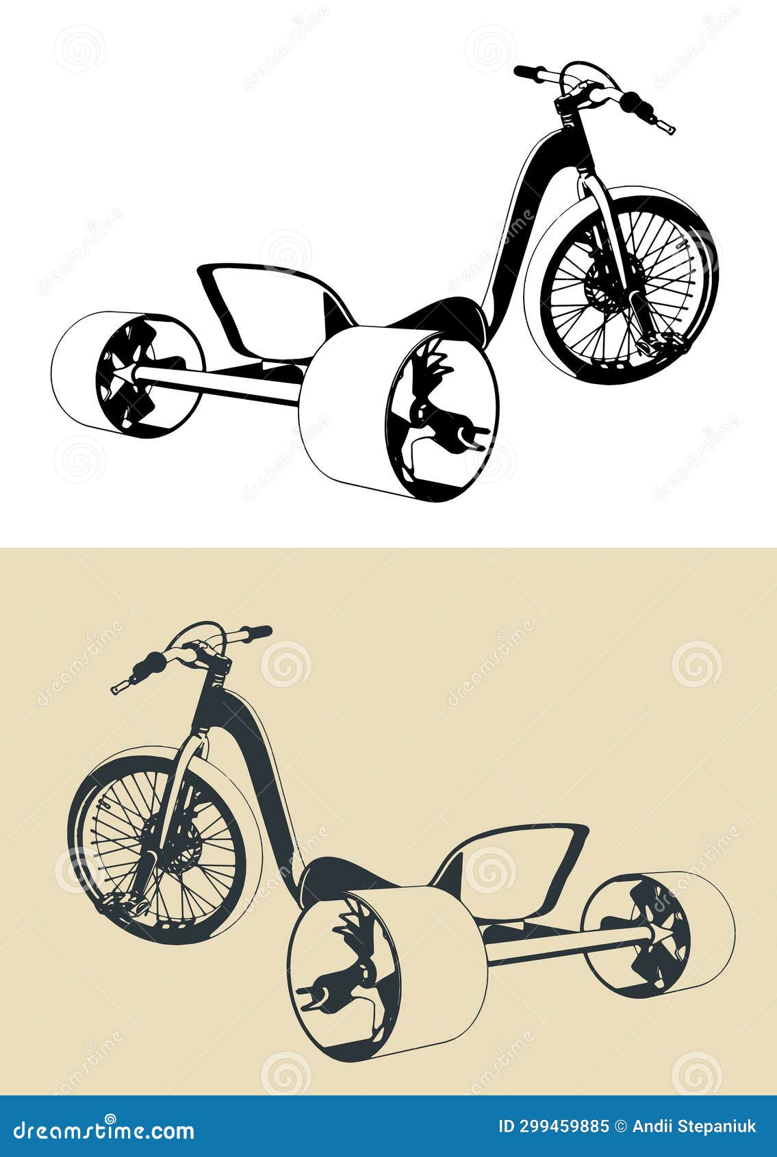 Drift Trike Illustrations Cartoon Vector | CartoonDealer.com #299459883