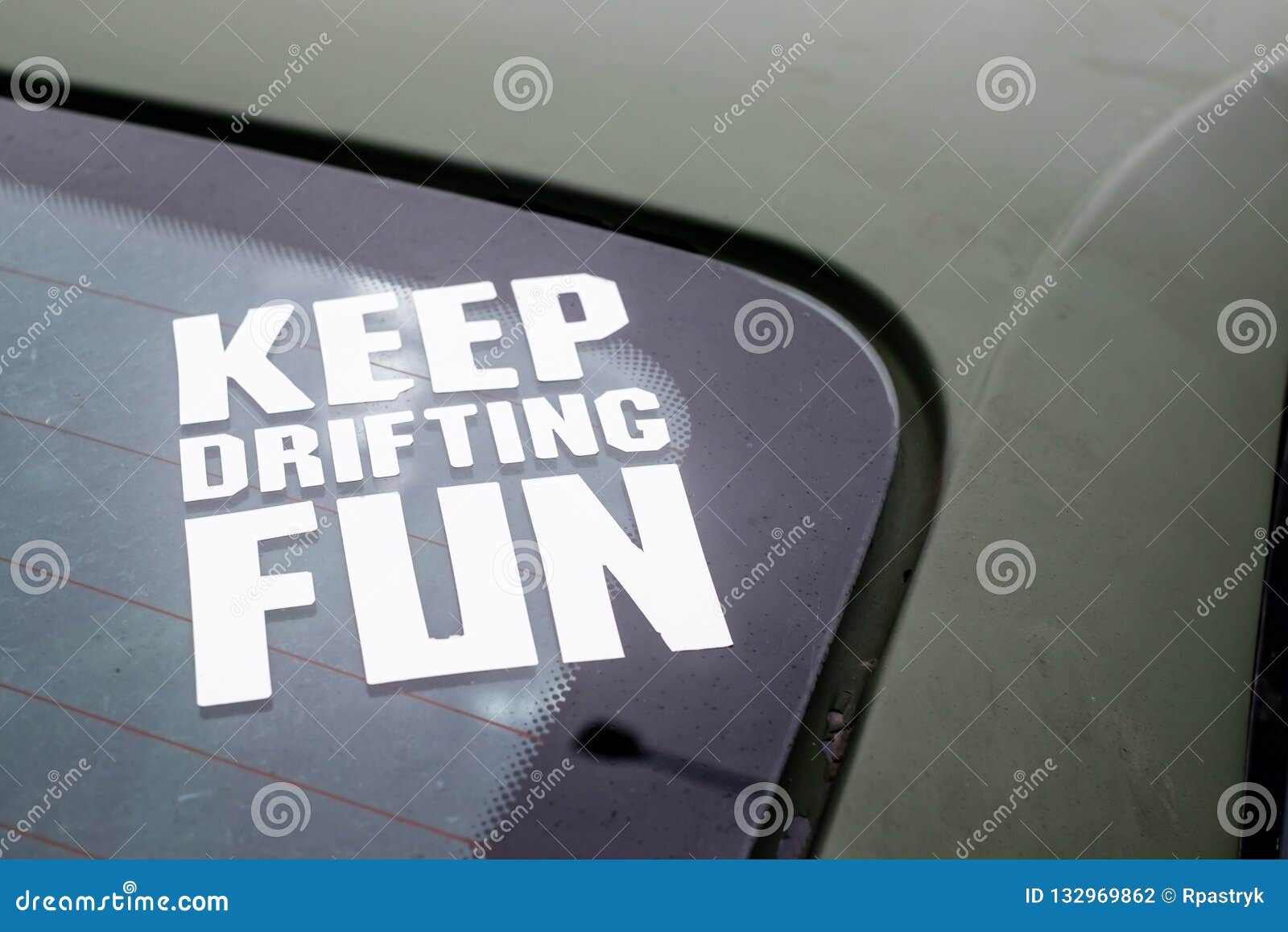 Drifting Fun Sticker on a Car Stock Photo - Image of automobile ...