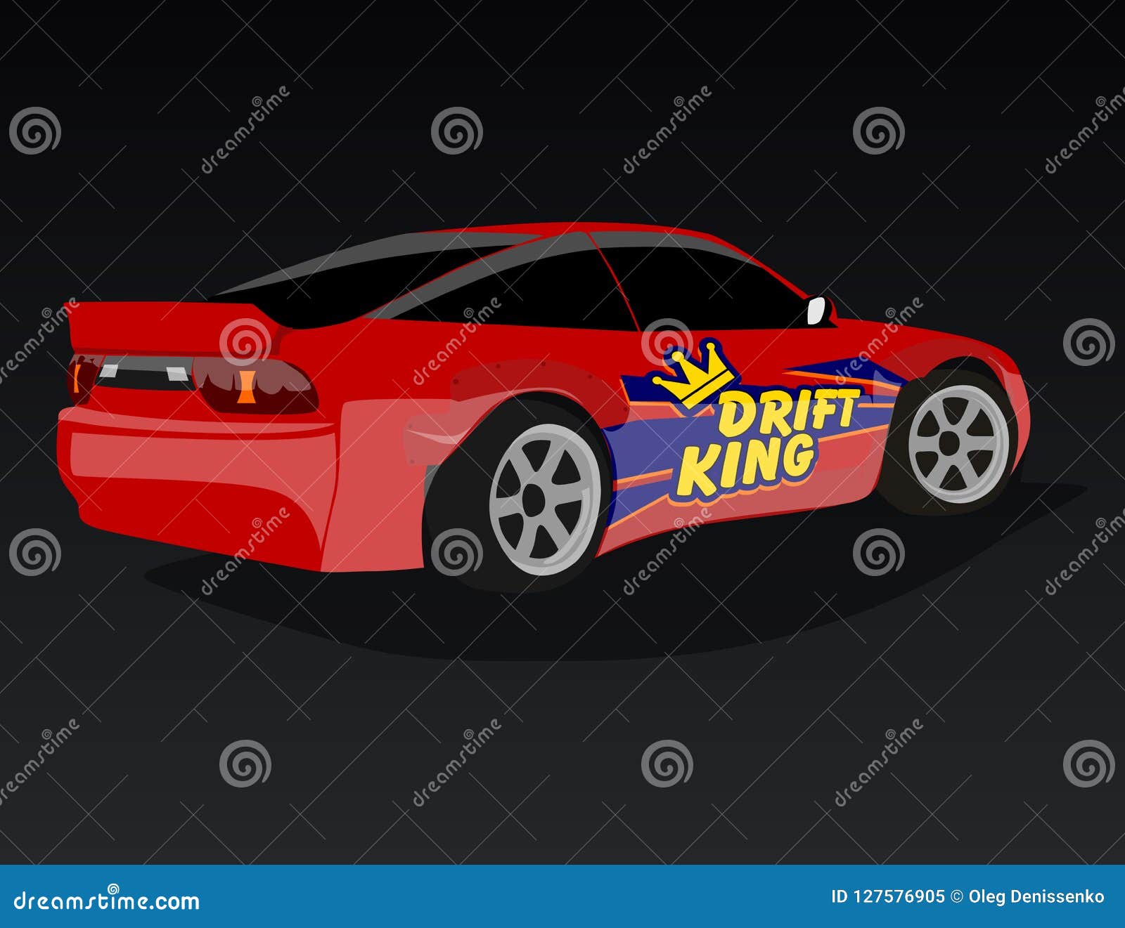 Drifting Logo, Emblem, Label, Poster or Design Print. Stock ...
