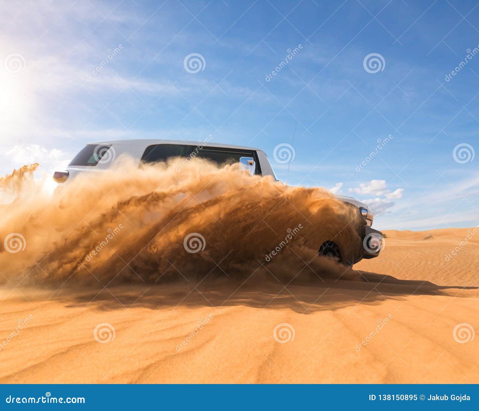 Drifting Offroad Car 4x4 in Desert Stock Image - Image of arabian ...