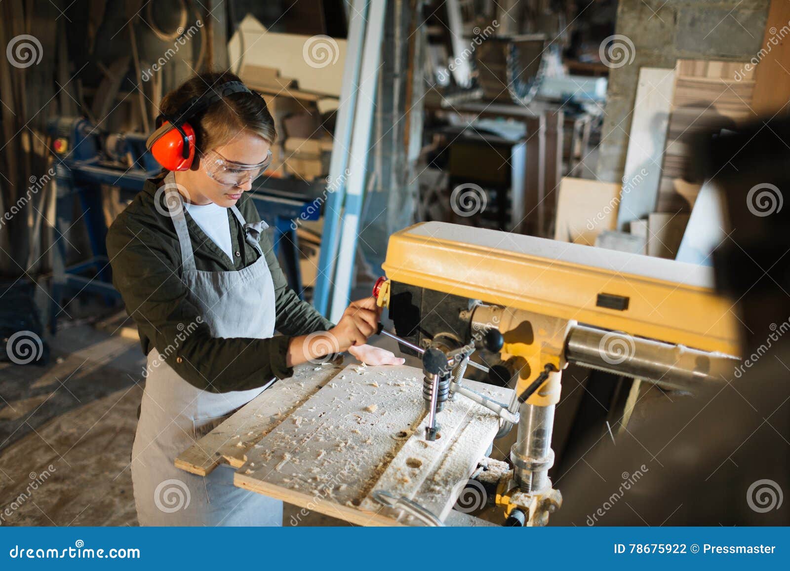Driling in workshop stock photo. Image of occupation - 78675922