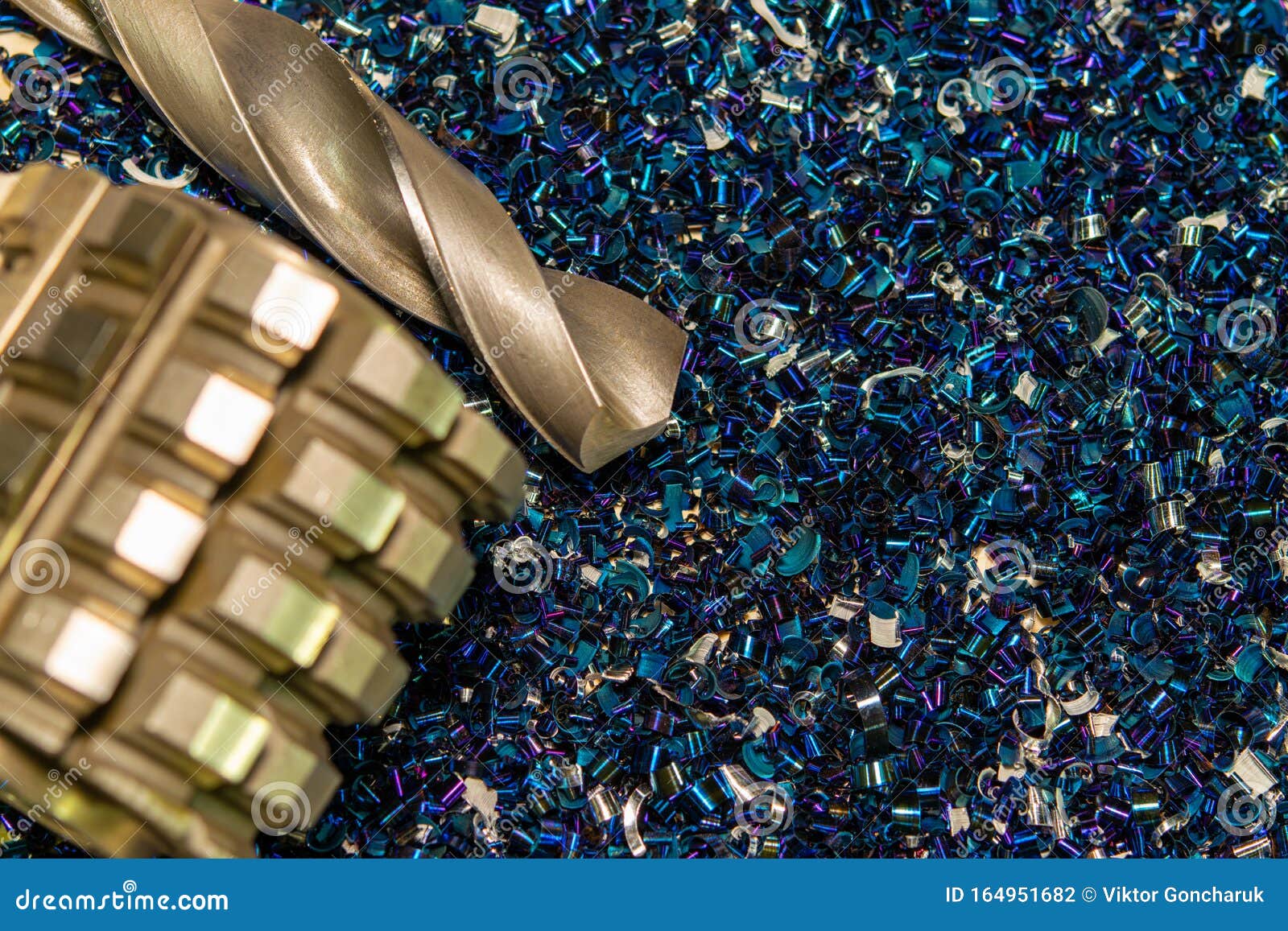 Drill on the Background of Chips. Stock Photo - Image of instrument ...