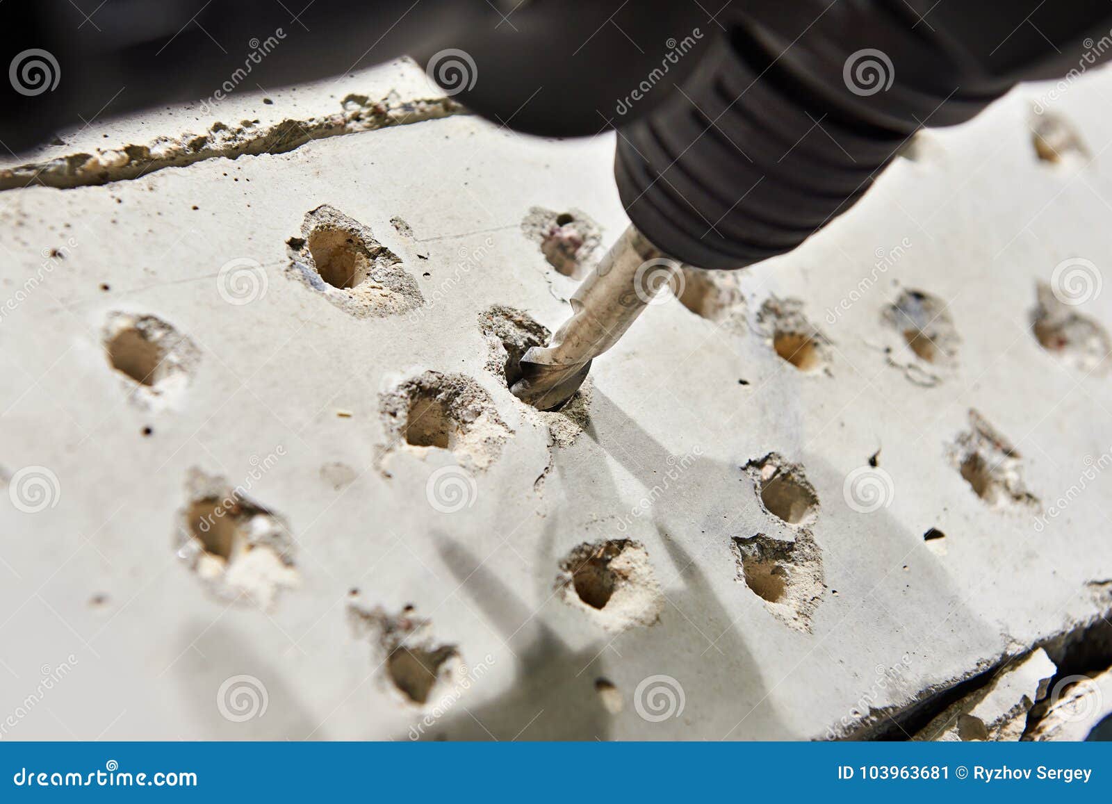 Drill bit for concrete stock image. Image of background - 103963681
