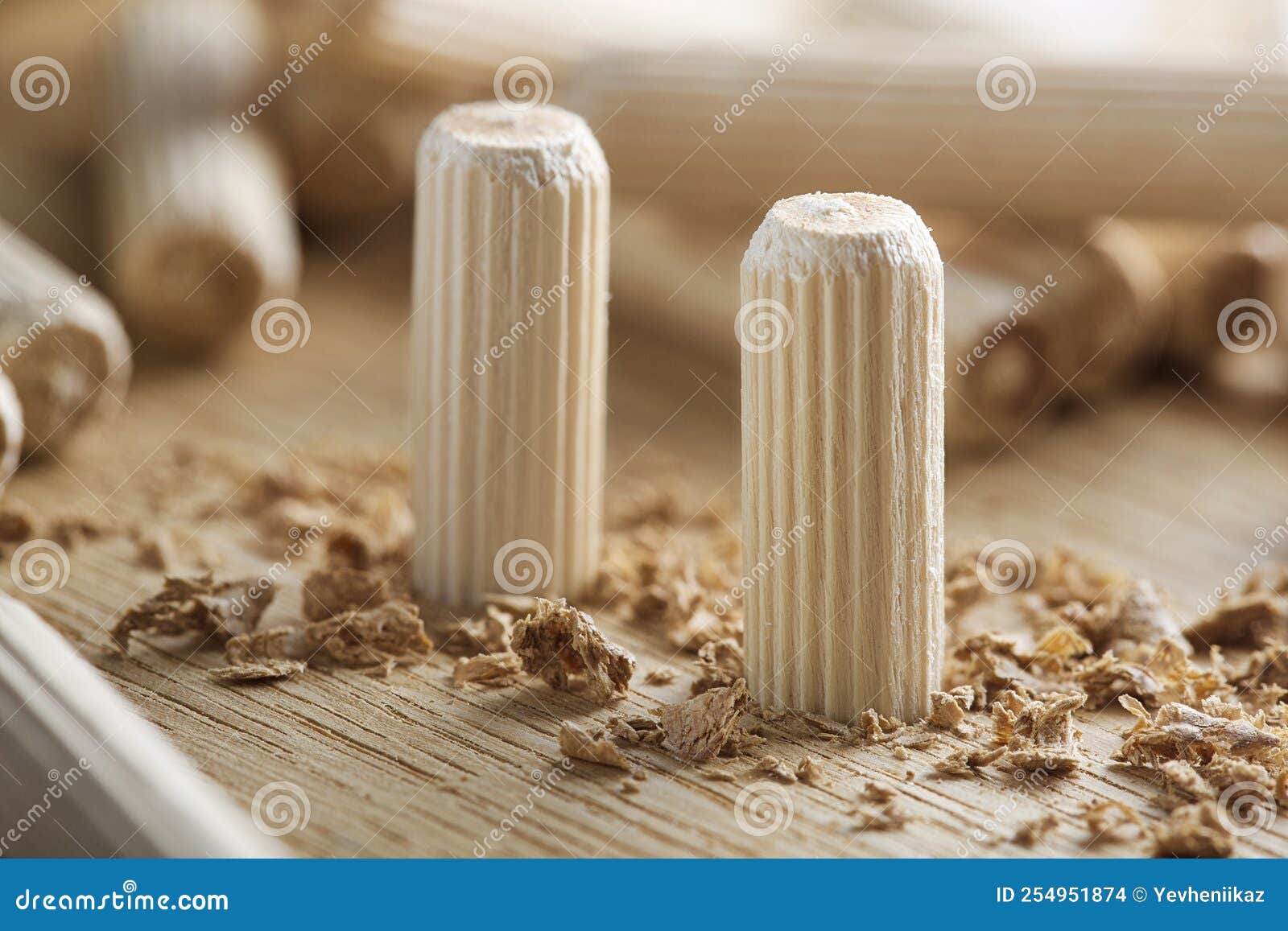 Drill Bit, Hammer, Dowel and Rasp on Wooden Oak Board Stock Photo ...