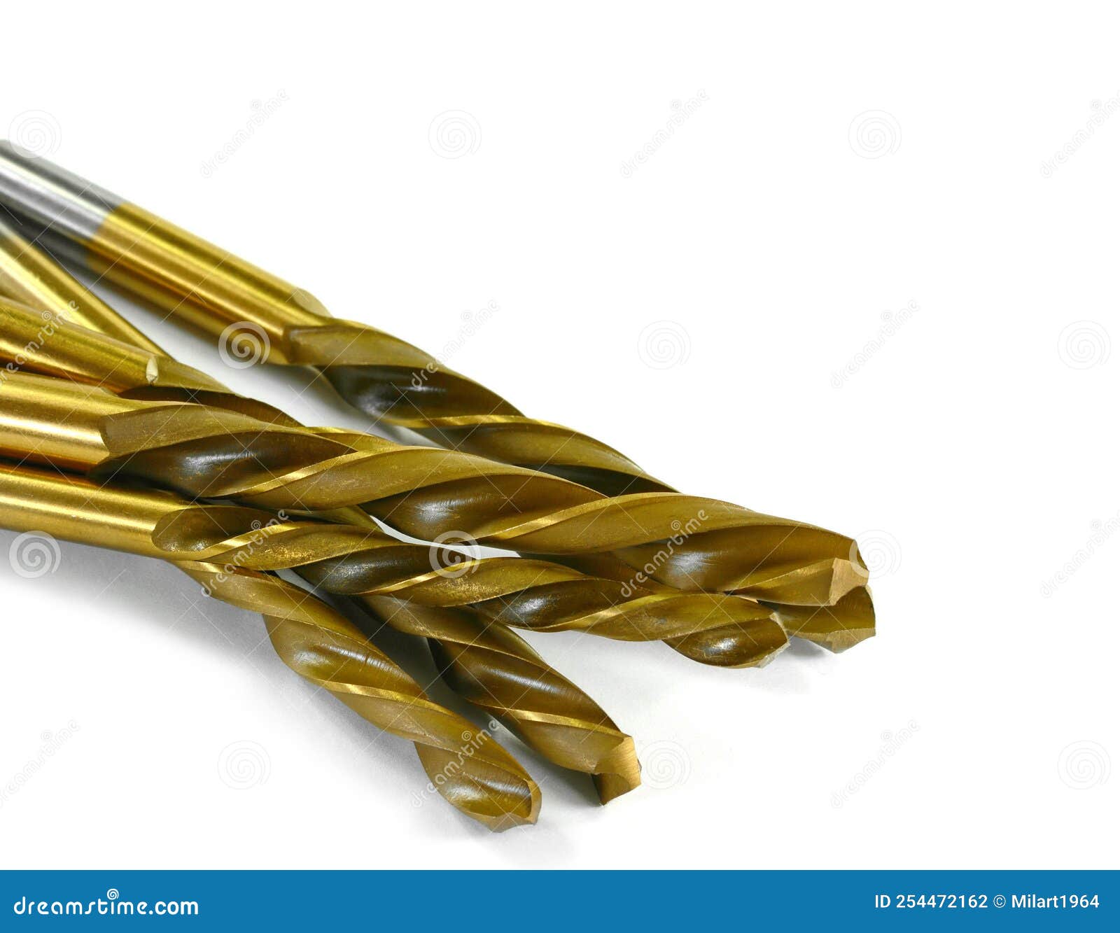 Drill Bits of Different Sizes, Isolated Stock Photo - Image of ...