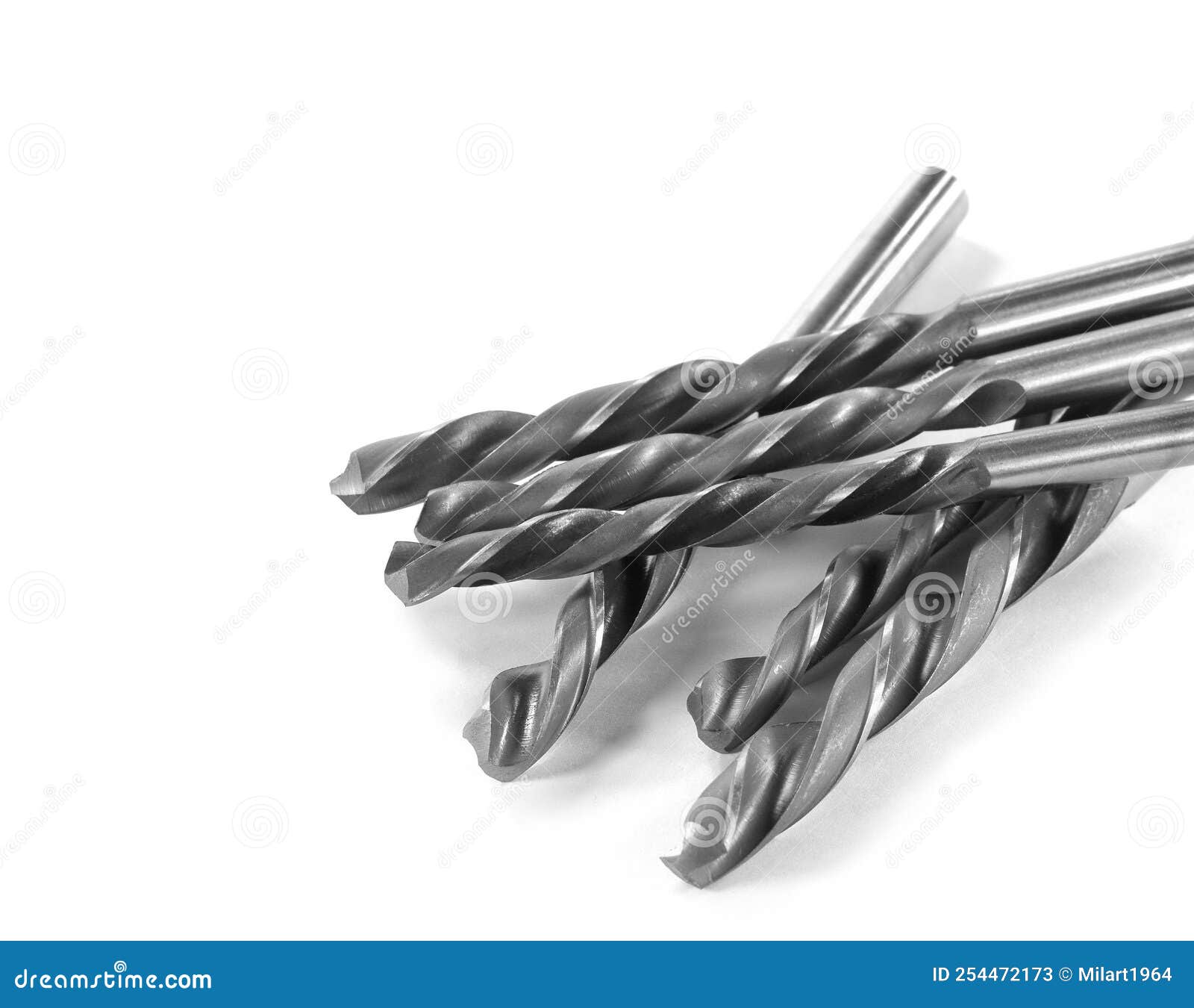 Drill Bits of Different Sizes, Isolated Stock Image - Image of industry ...
