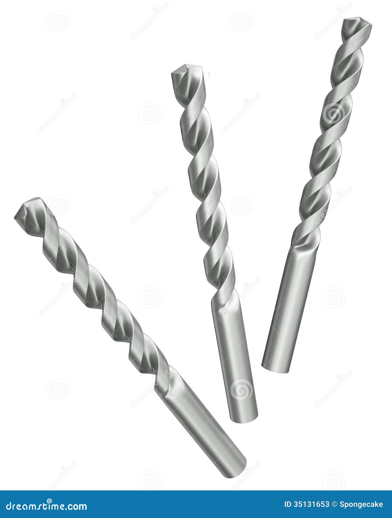 Drill bits stock illustration. Illustration of steel - 35131653