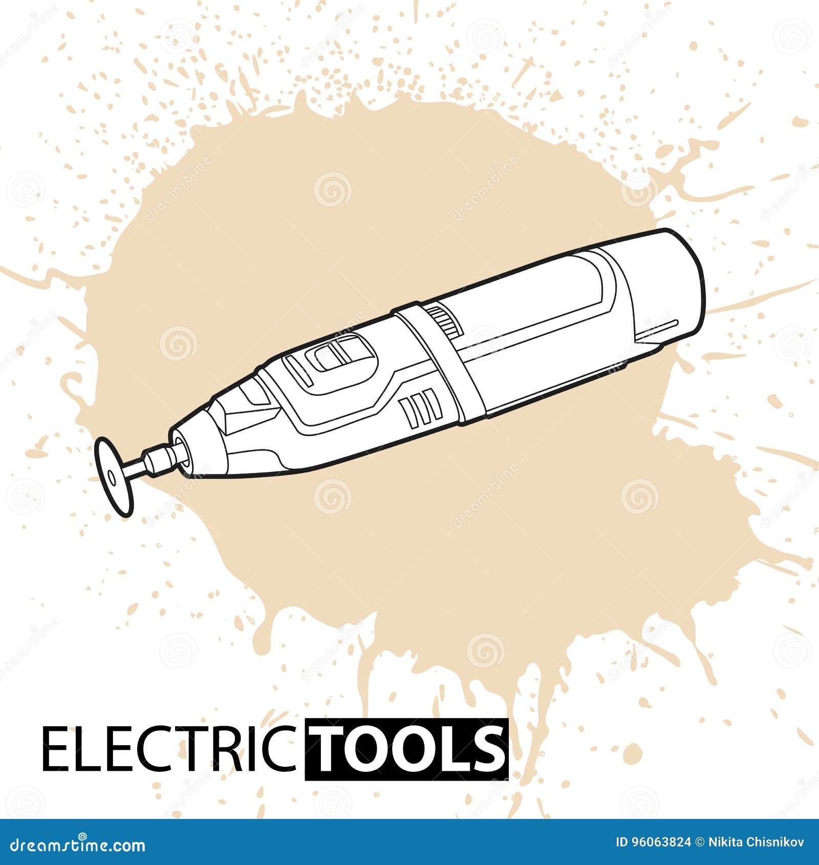 Drill on a Bright Background Stock Vector - Illustration of design ...