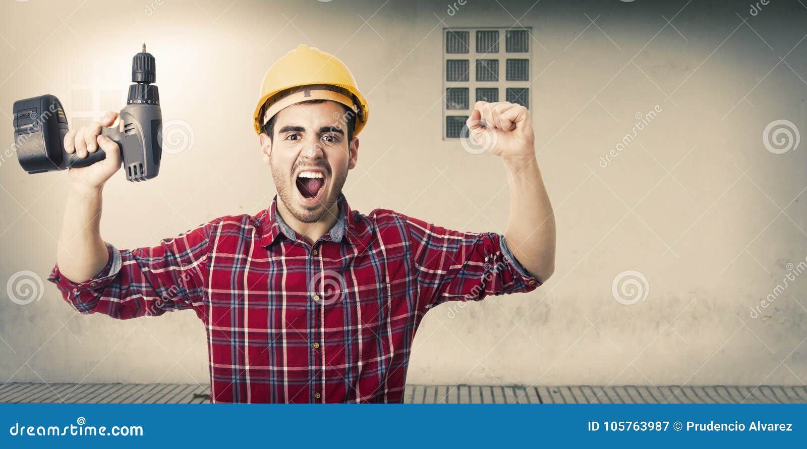 Construction Worker Screaming Stock Image - Image of jobs, construction ...