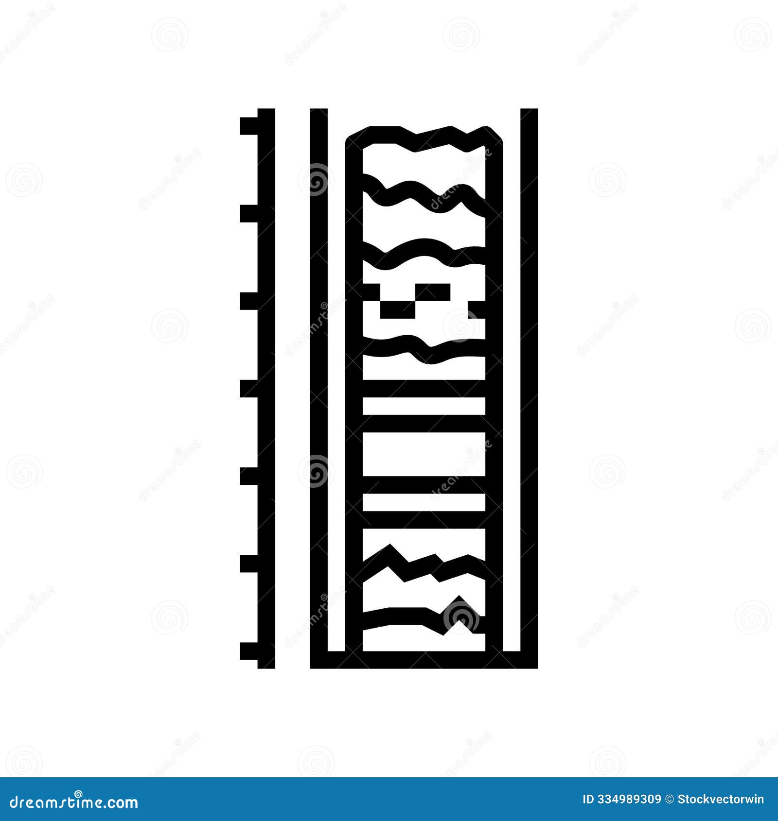 Drill Core Samples Line Icon Vector Illustration Stock Illustration ...