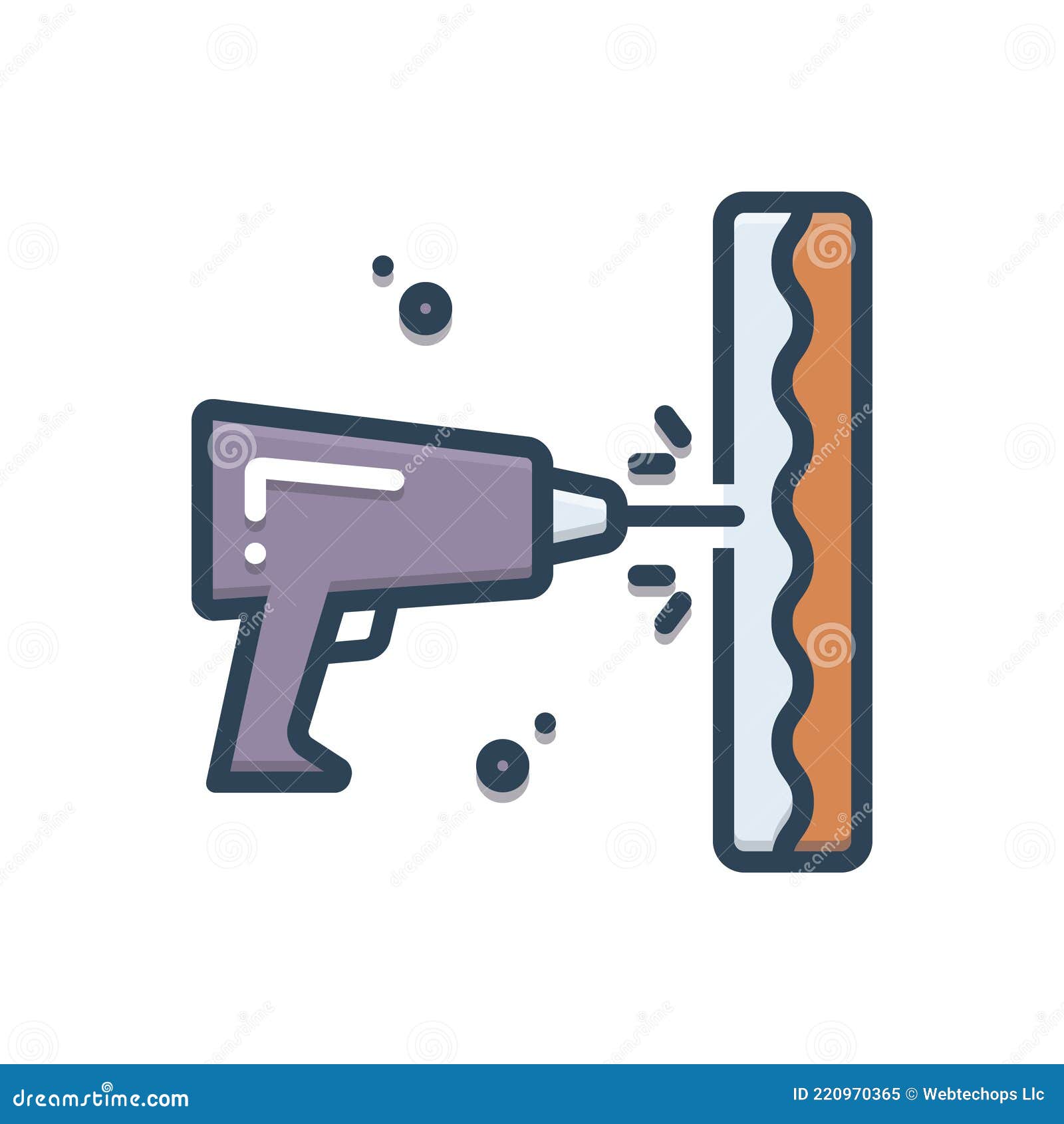 Color Illustration Icon for Drill Down, Machine and Down Stock ...
