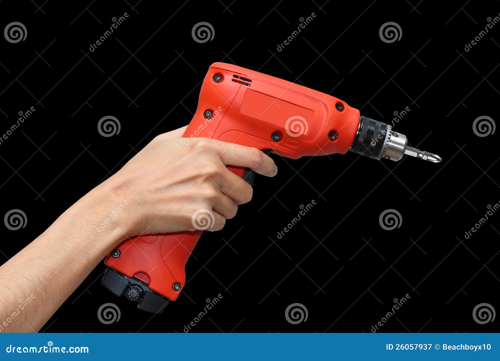 Drill in hand. stock image. Image of equipment, drill - 26057937
